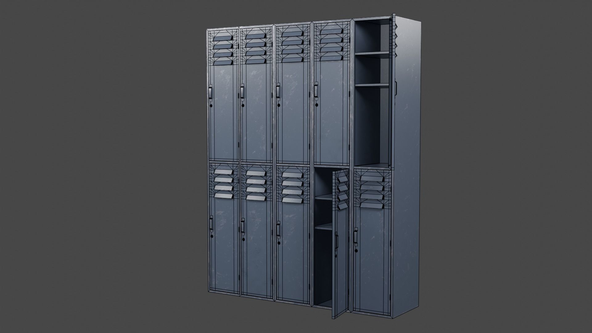 3D model Locker set of lockers VR / AR / low-poly | CGTrader