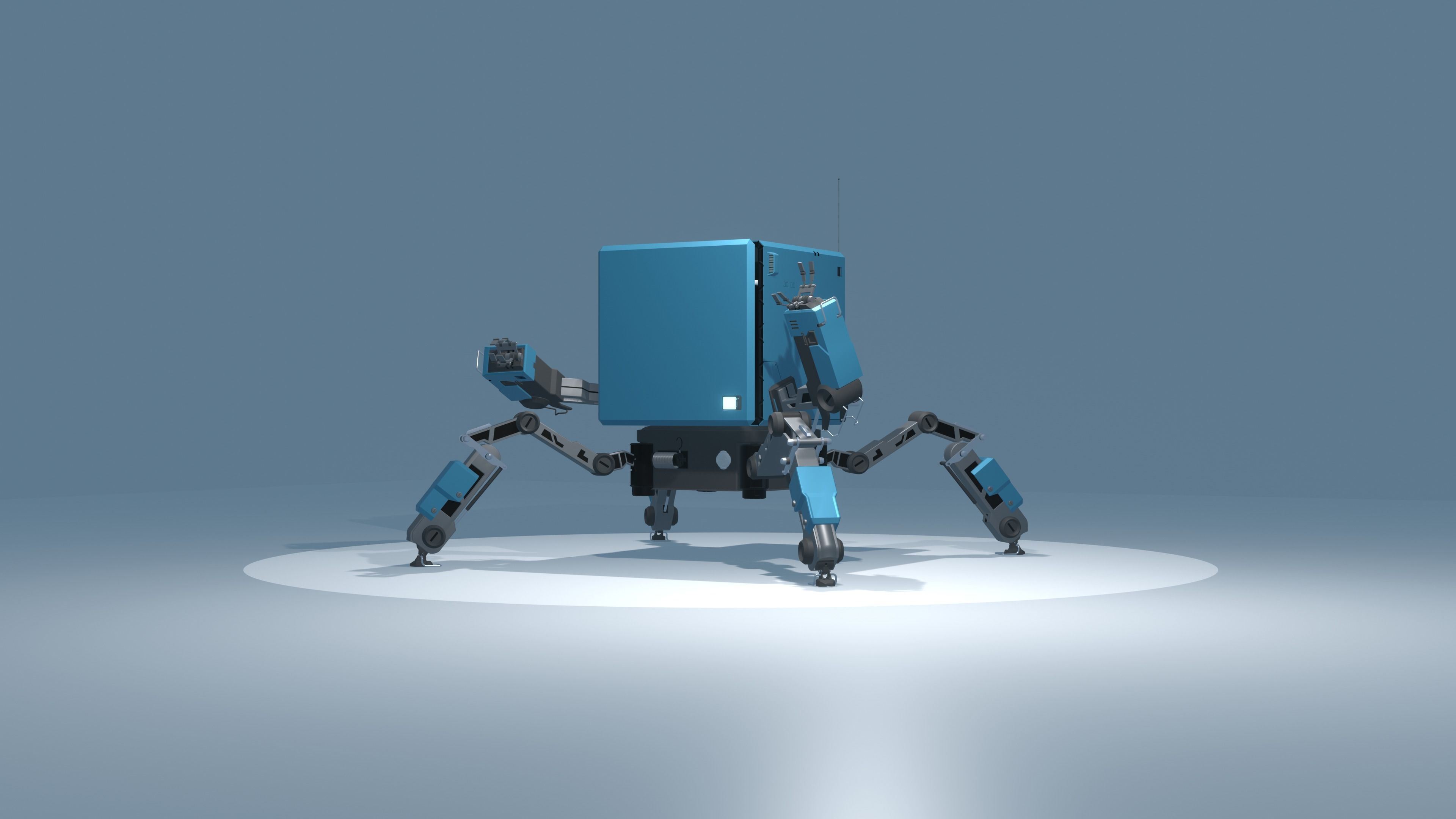 3D model Sprinkles the bot - low poly sci-fi robot 3D model VR / AR ...