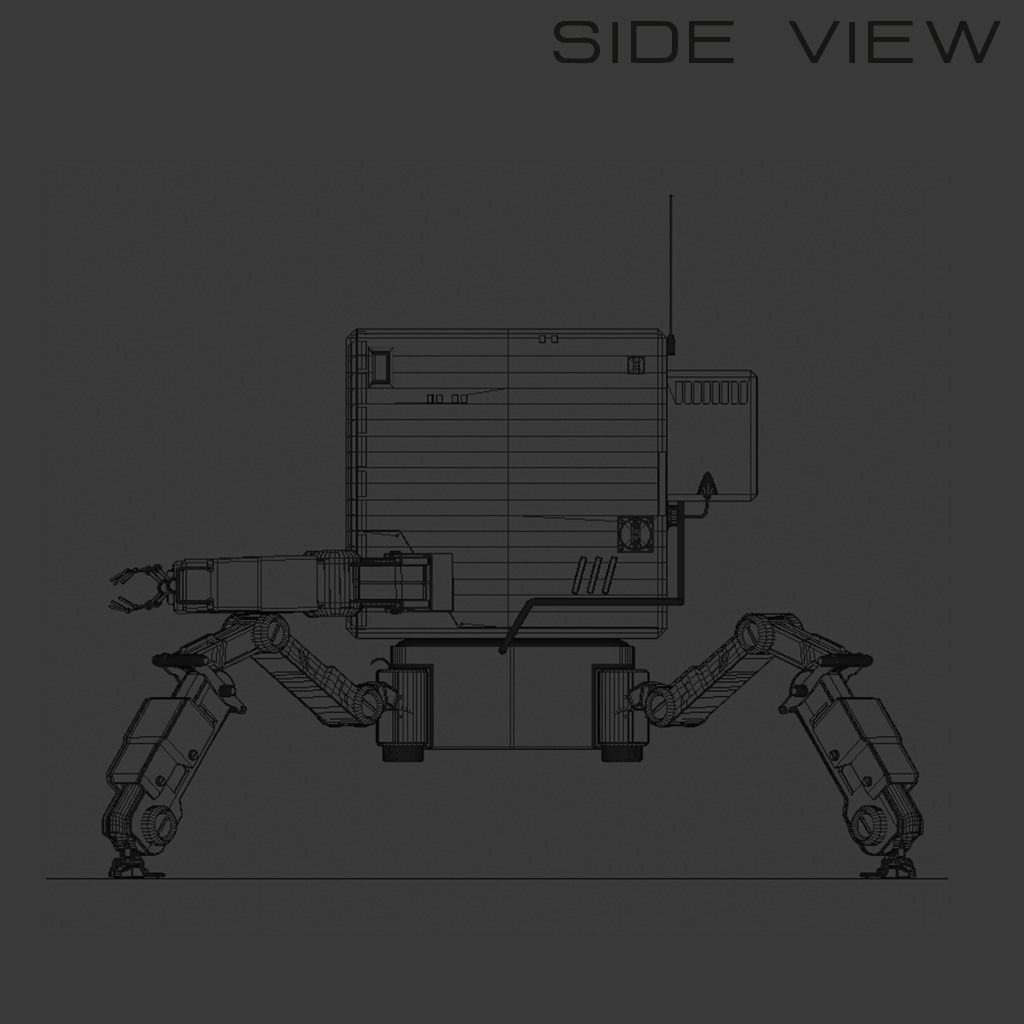 3D model Sprinkles the bot - low poly sci-fi robot 3D model VR / AR ...