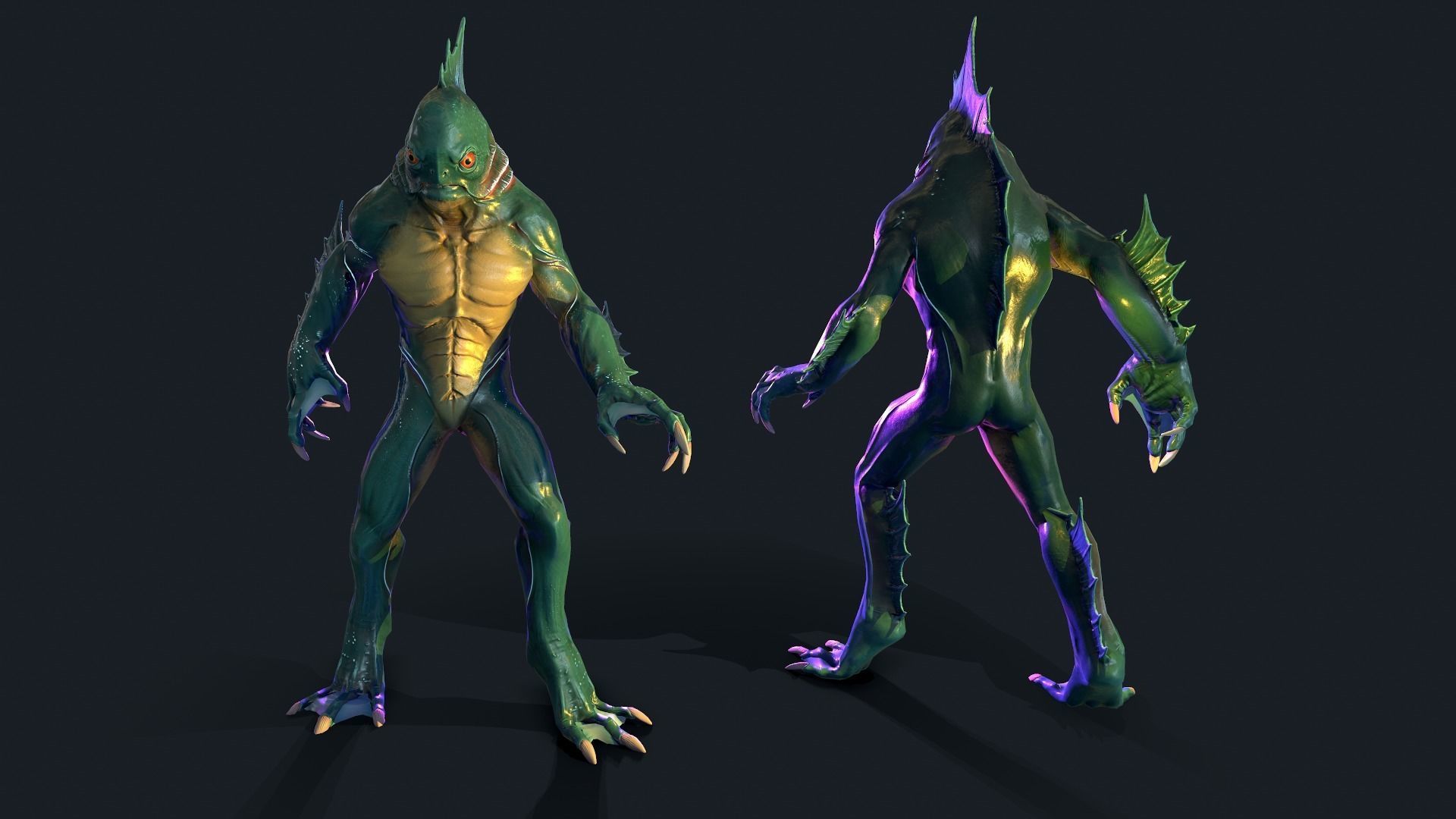 3D model Vodyanoy merman VR / AR / low-poly | CGTrader