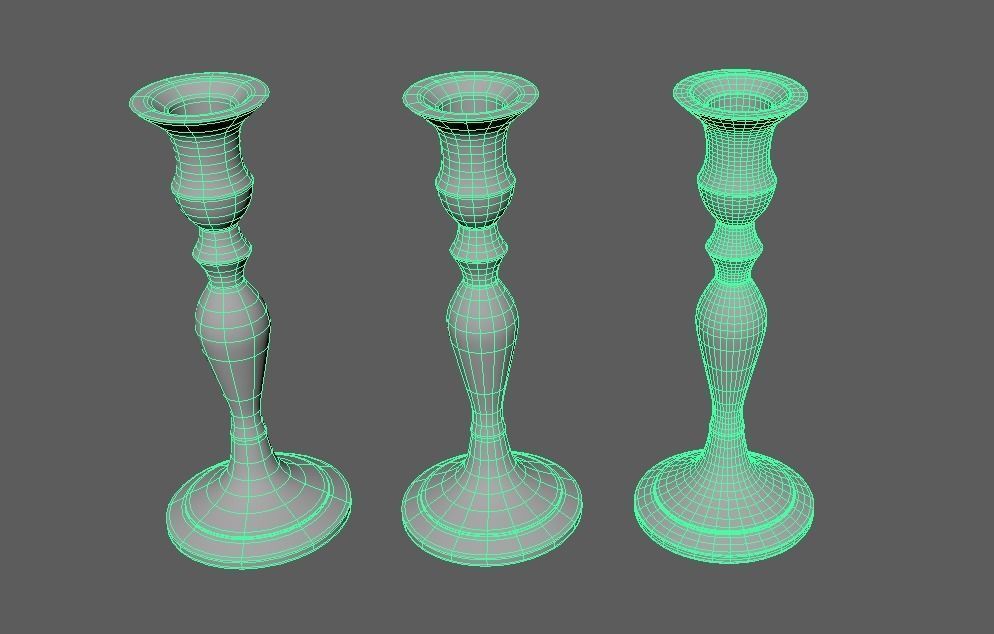 Retro Candlesticks 3D model 3D model | CGTrader