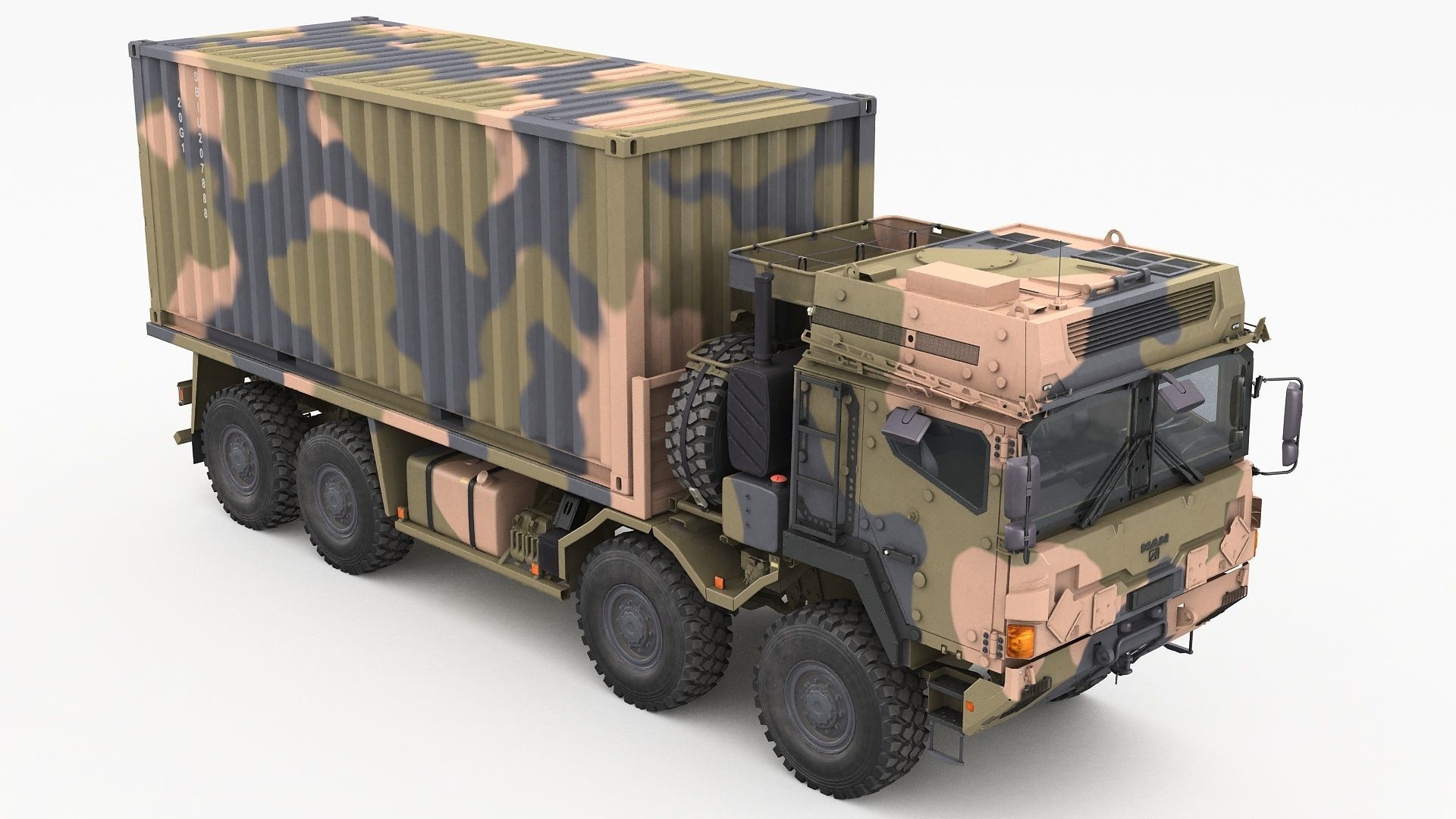 MAN HX77 armor container truck 3D model | CGTrader
