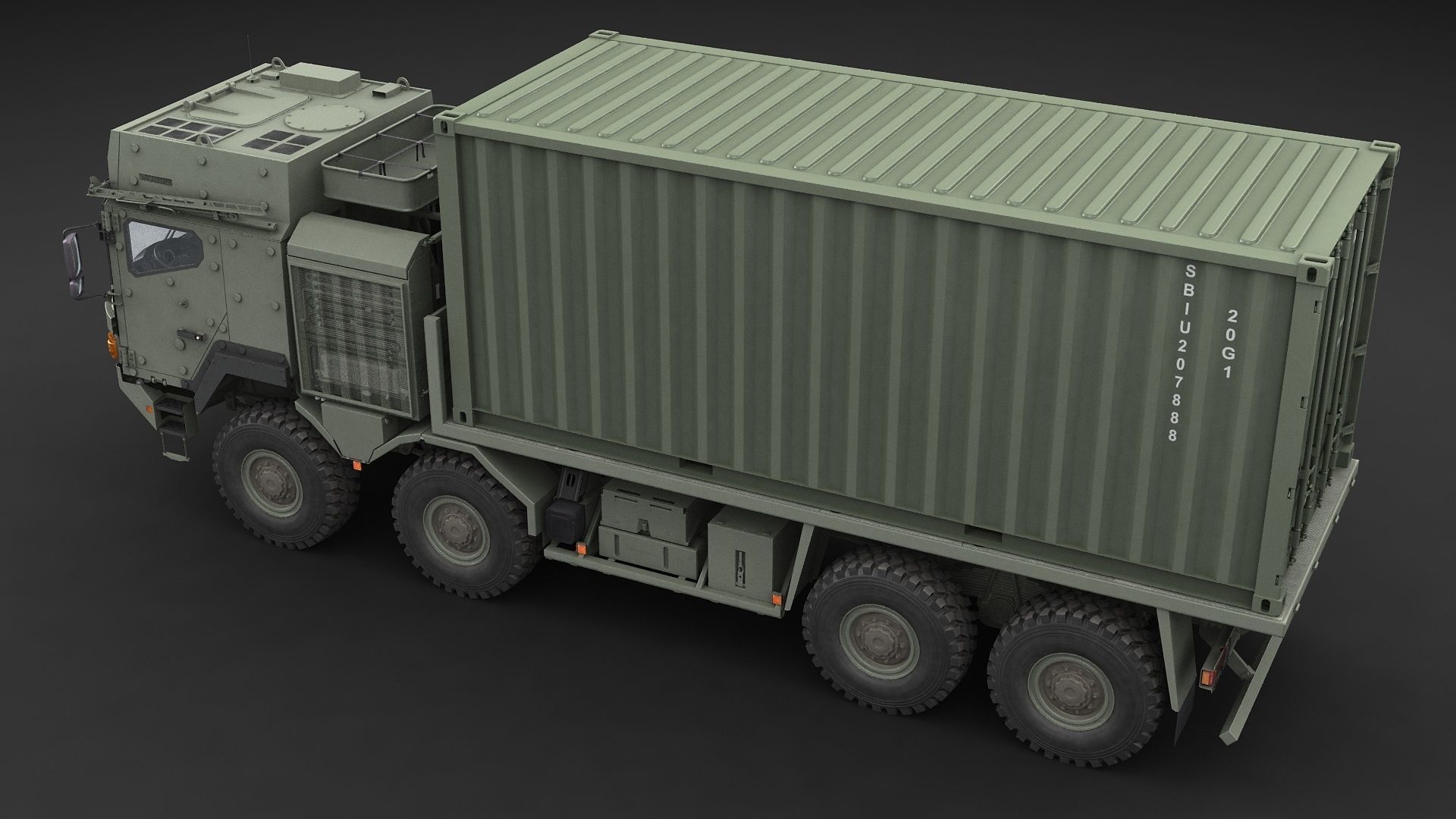 MAN HX77 armor container truck 3D model | CGTrader
