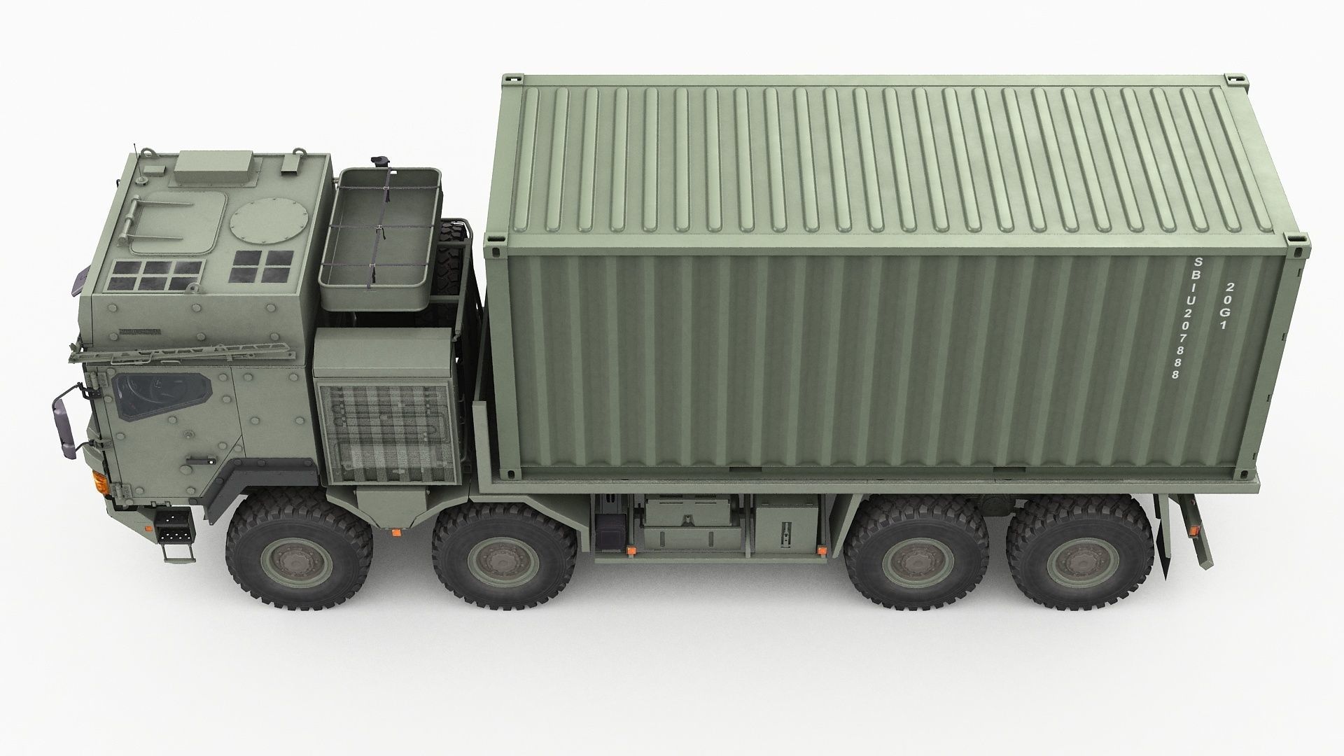MAN HX77 armor container truck 3D model | CGTrader