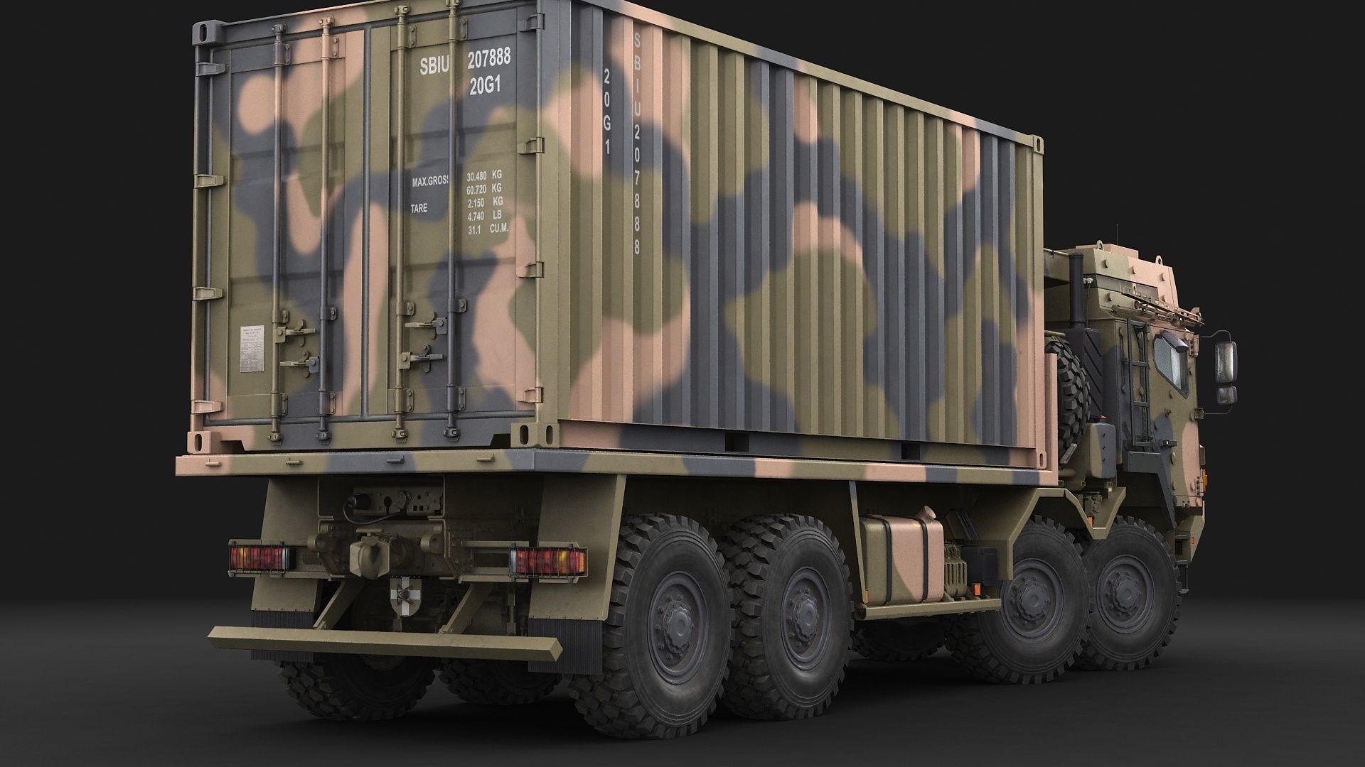 MAN HX77 armor container truck 3D model | CGTrader