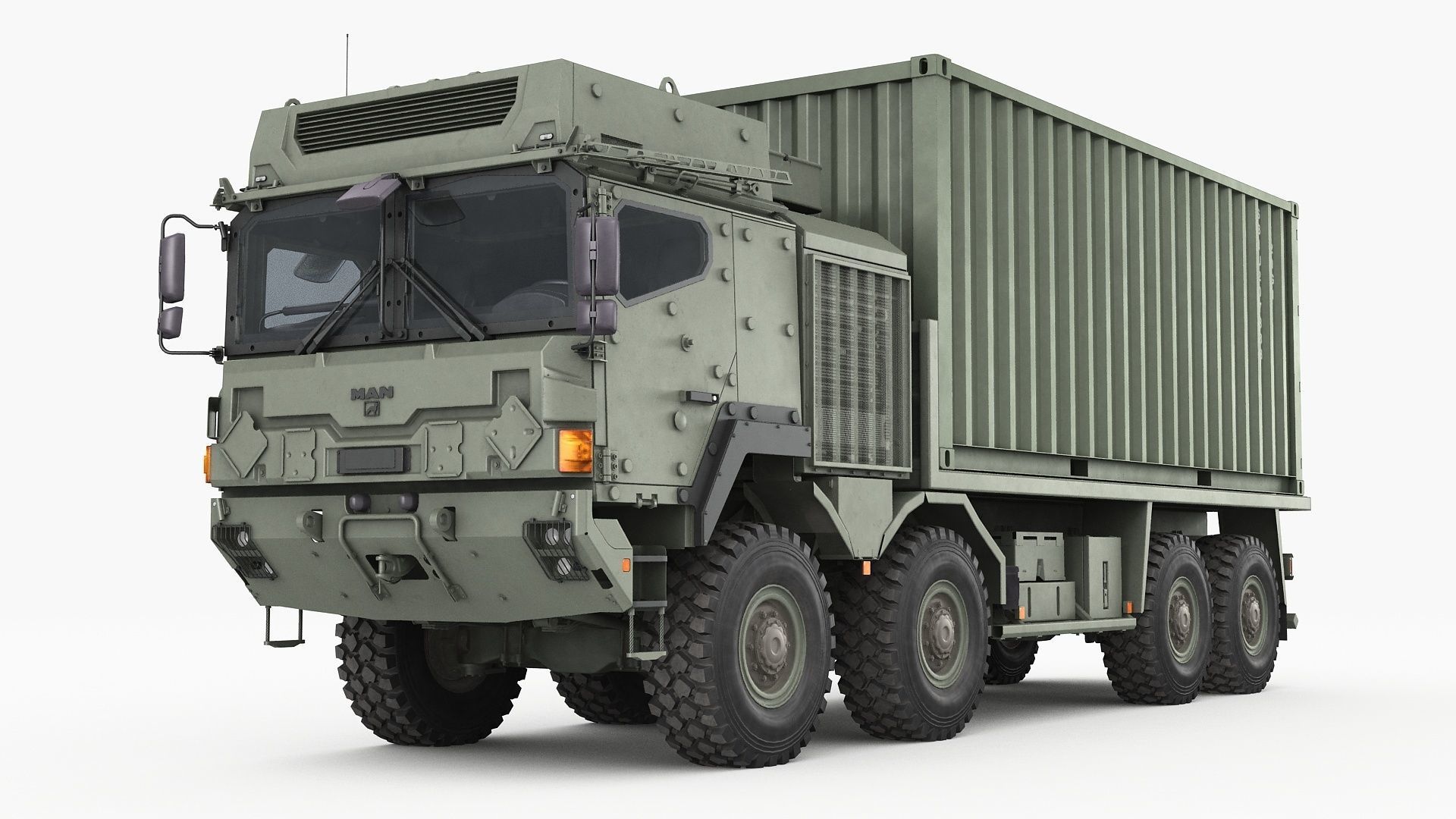 MAN HX77 armor container truck 3D model | CGTrader
