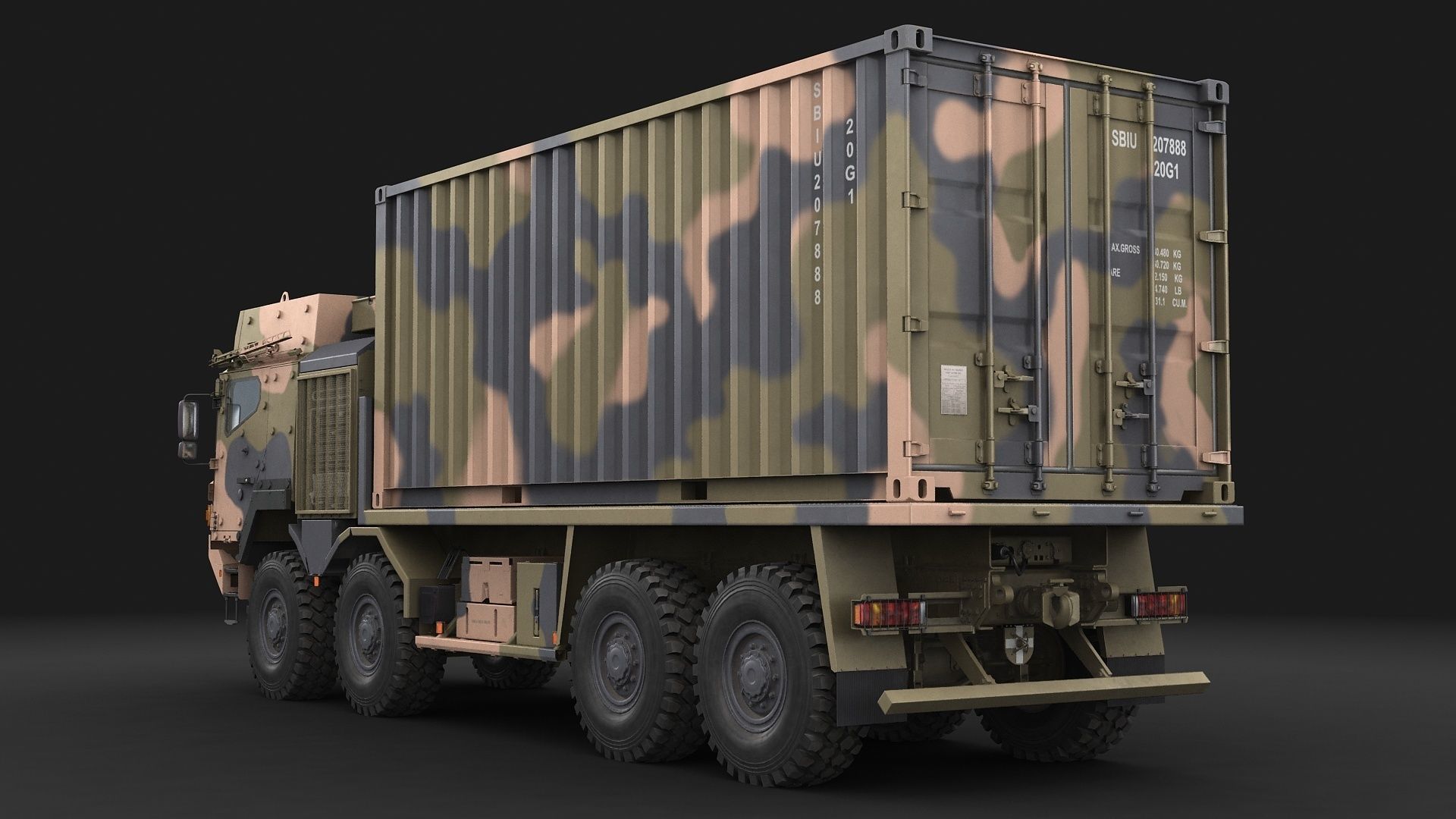 MAN HX77 armor container truck 3D model | CGTrader