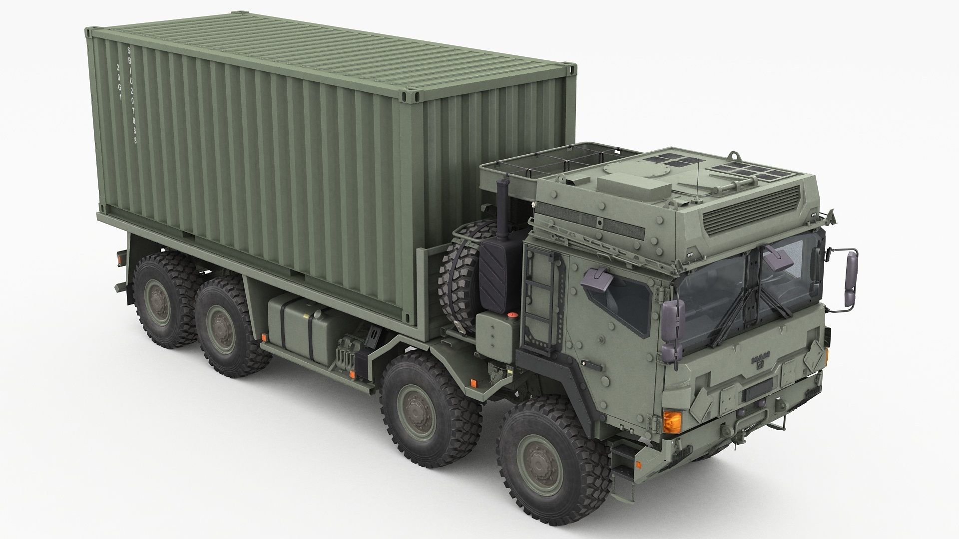 MAN HX77 armor container truck 3D model | CGTrader