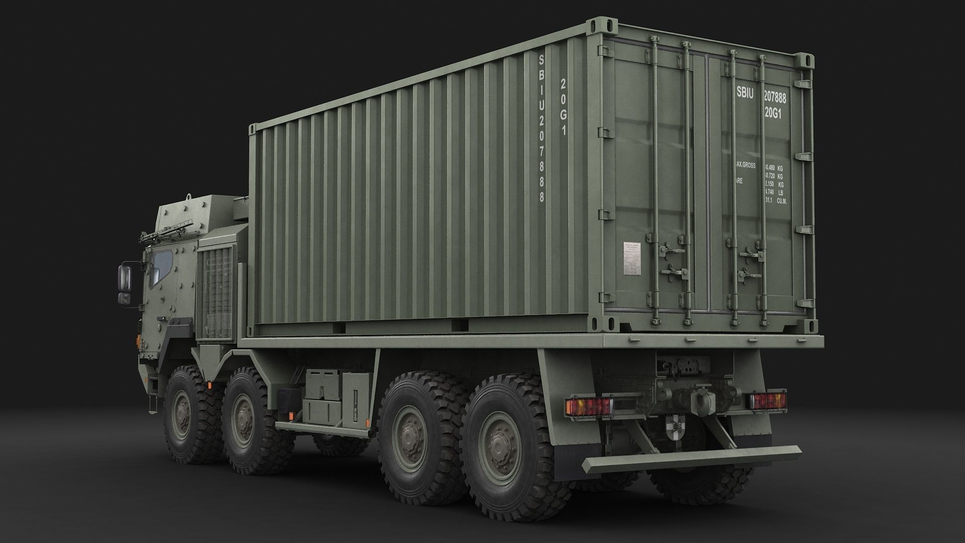 MAN HX77 armor container truck 3D model | CGTrader