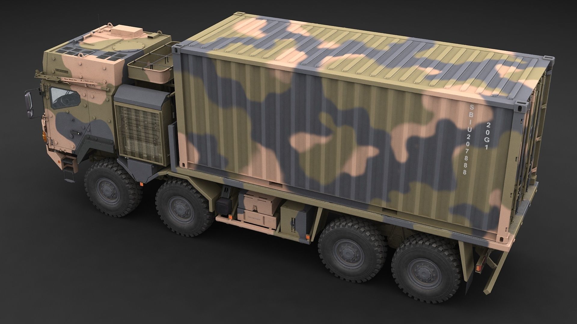 MAN HX77 armor container truck 3D model | CGTrader