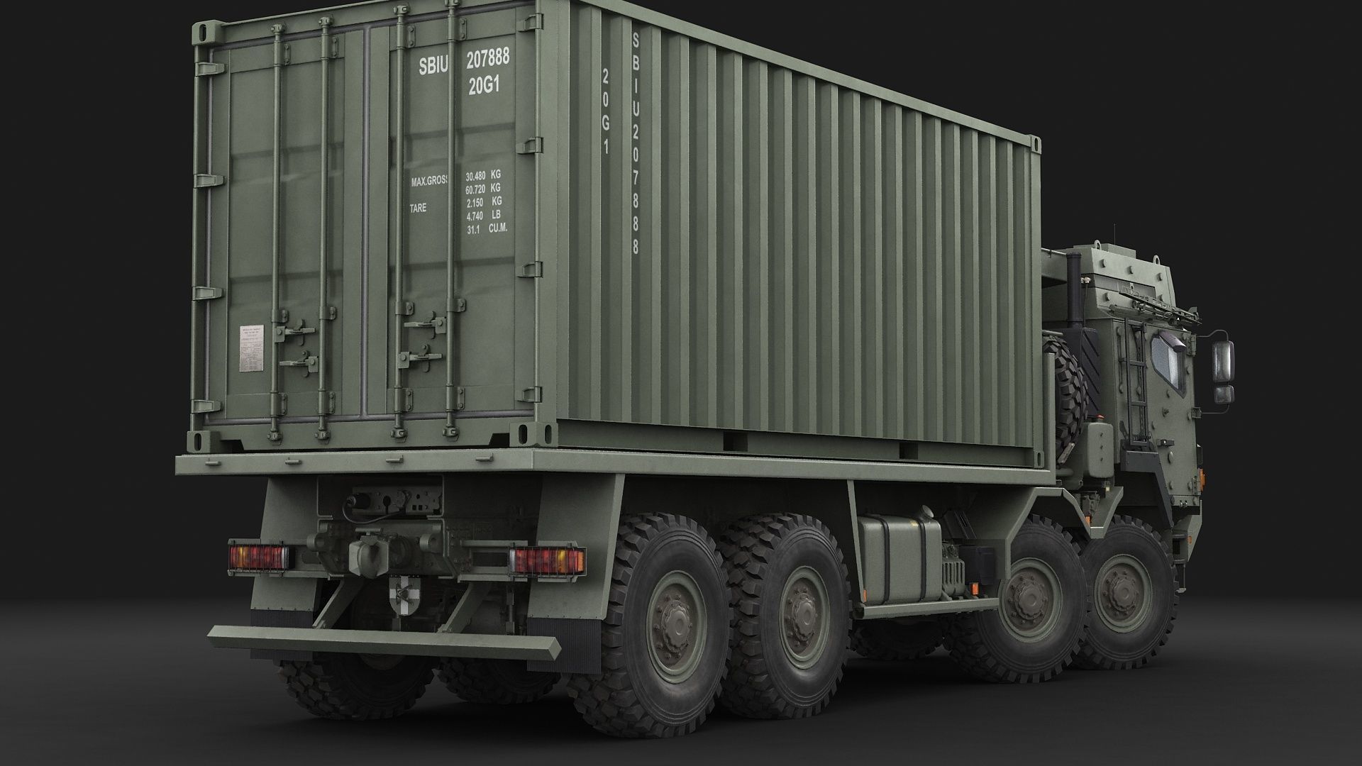 MAN HX77 armor container truck 3D model | CGTrader