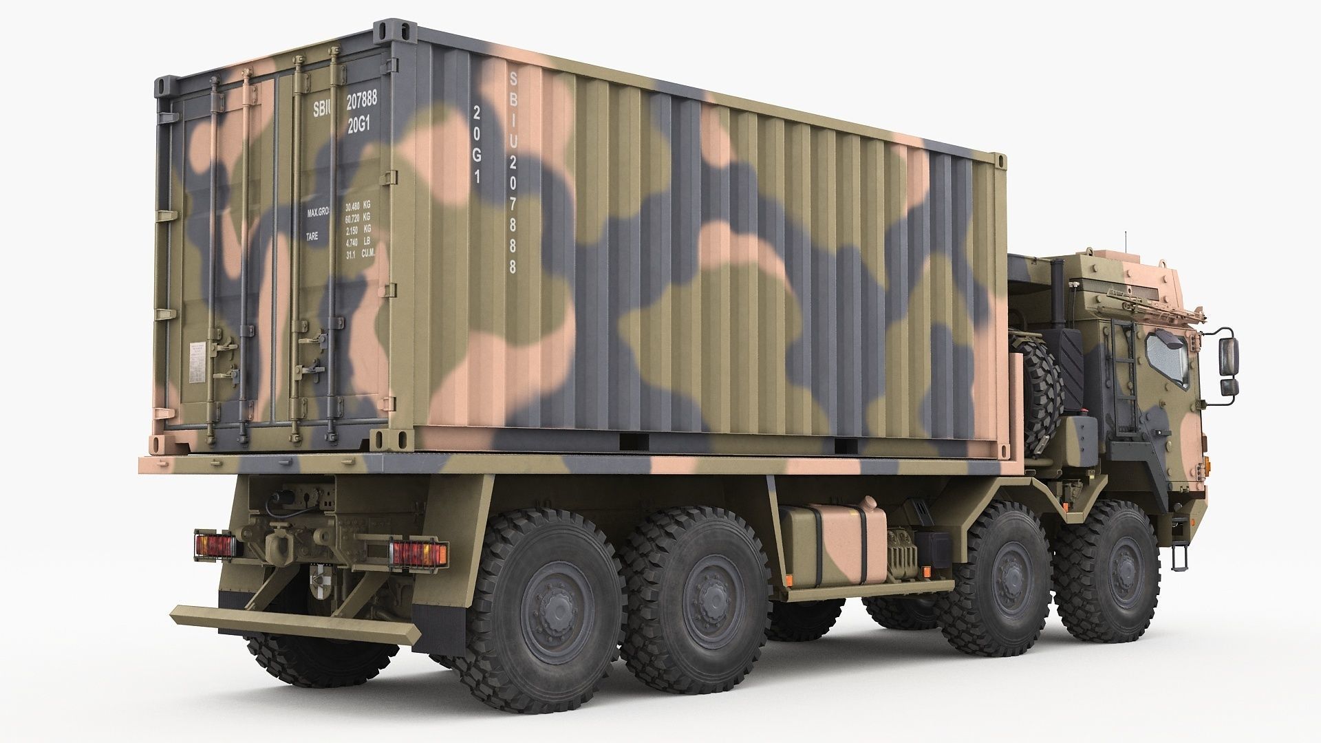 MAN HX77 armor container truck 3D model | CGTrader