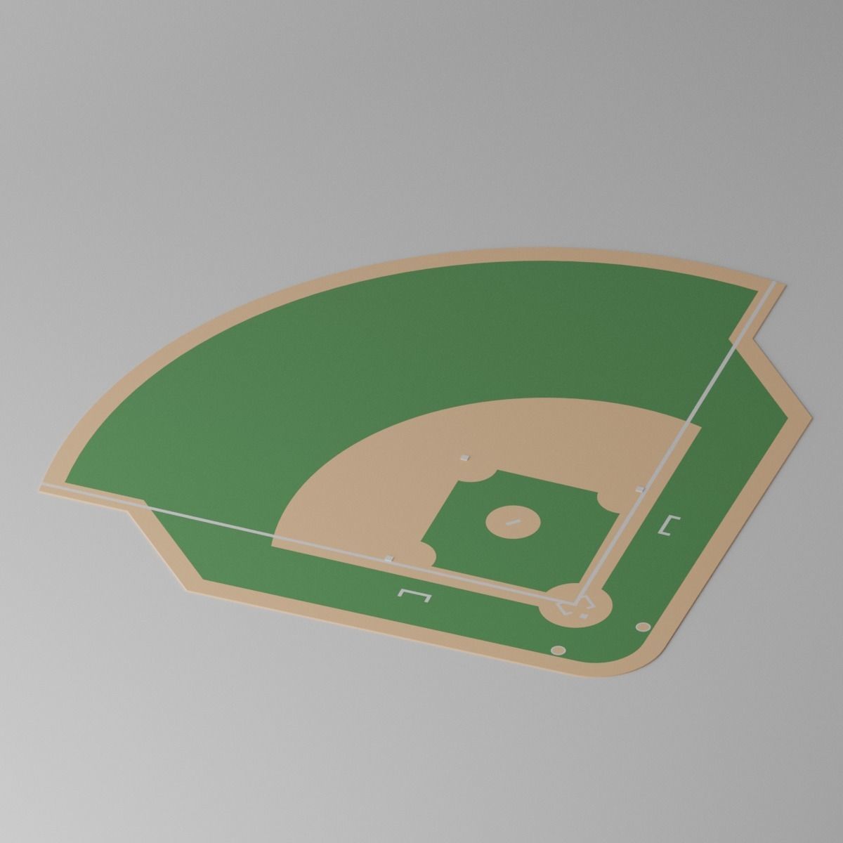 3D model Cartoon Lovely Baseball Field VR / AR / low-poly | CGTrader