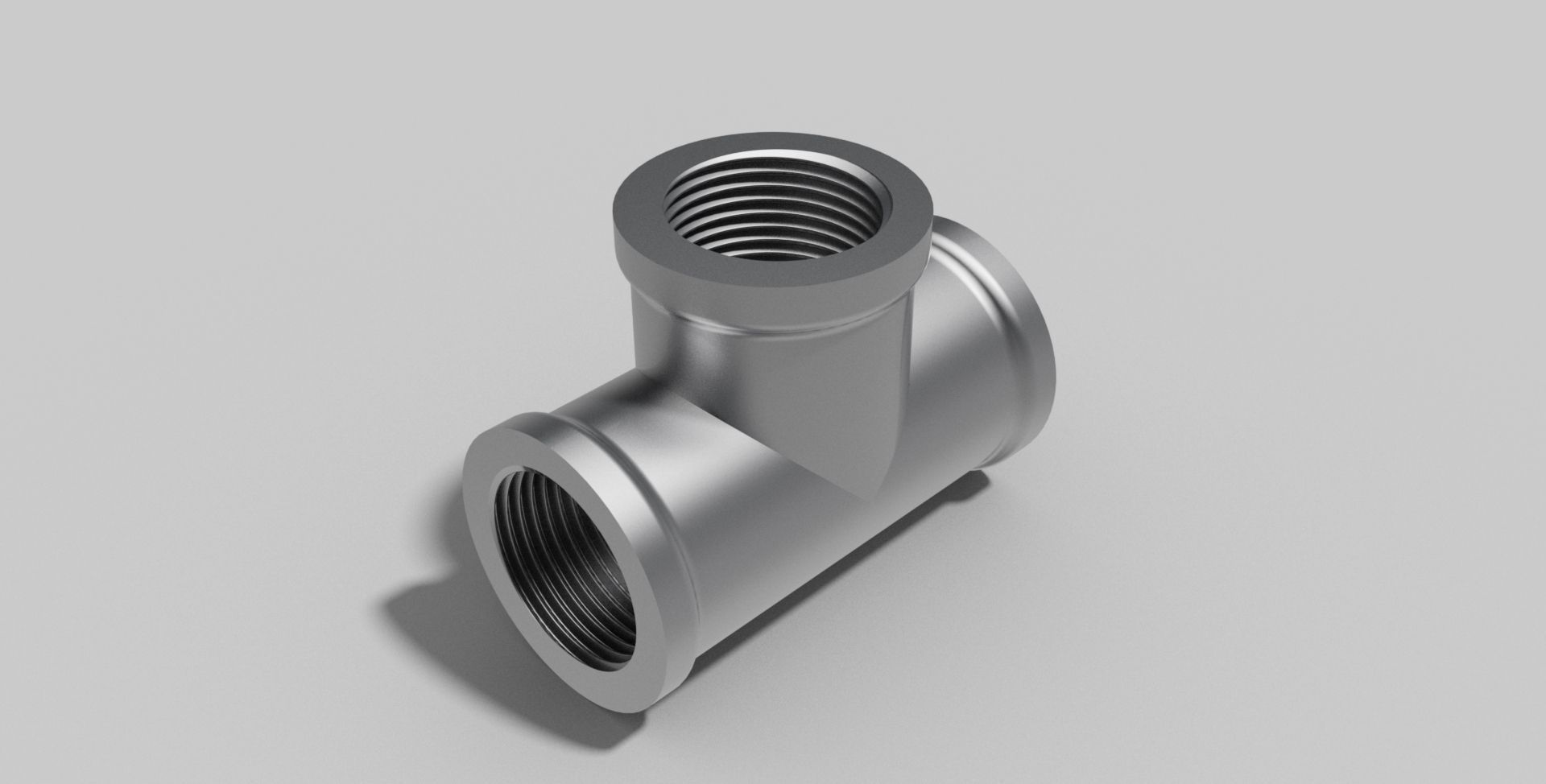 1 Inch BSP - Tee 90 degrees F - Autodesk Inventor 3D model | CGTrader