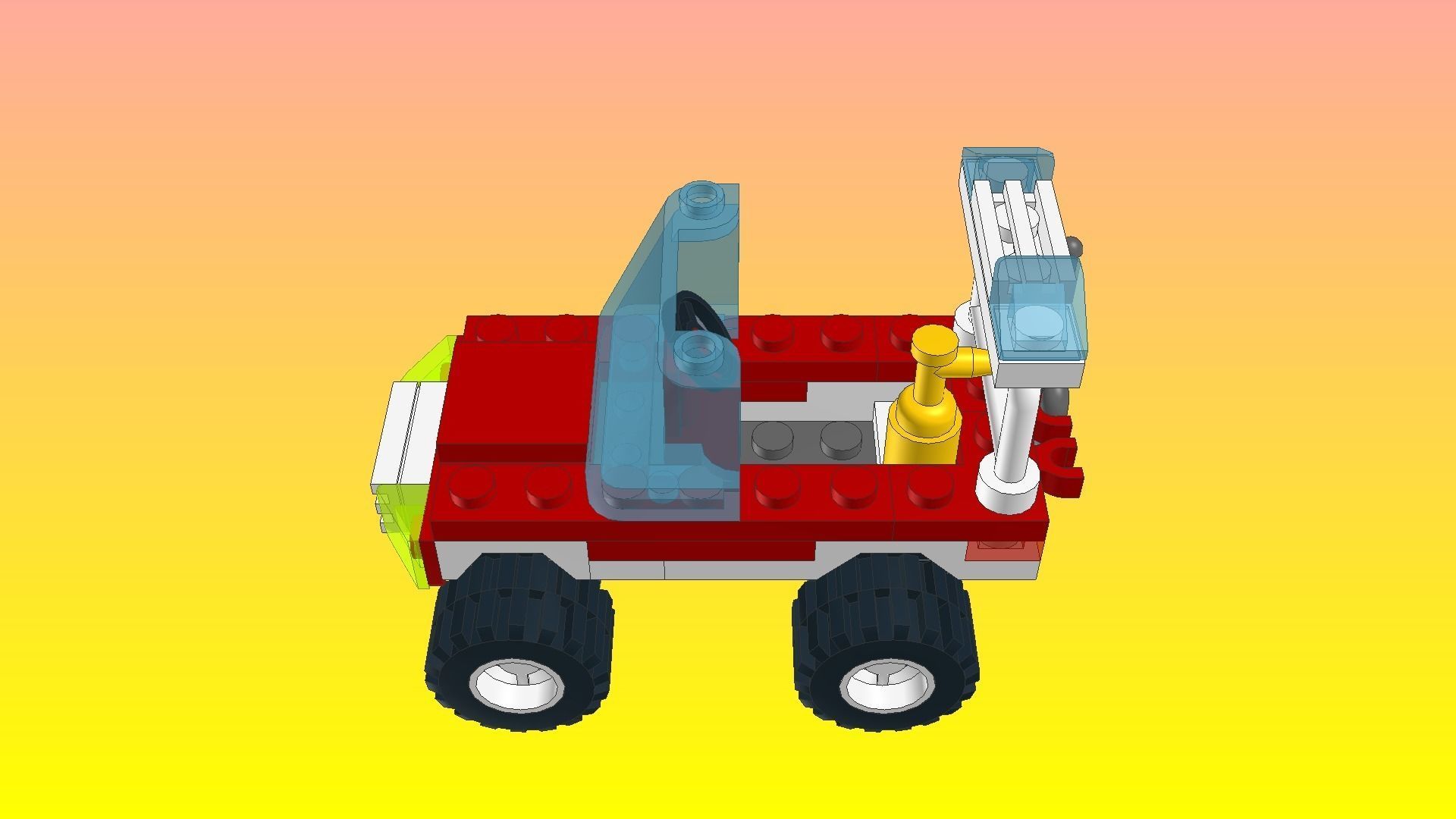 Lego Firefighters car Model 901 3D model | CGTrader