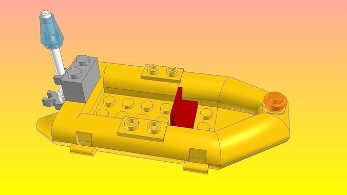 Lego Boat Model 6429 free 3D model | CGTrader