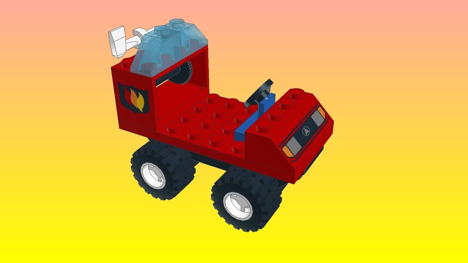 Lego Firefighters car Model 6407 free 3D model | CGTrader