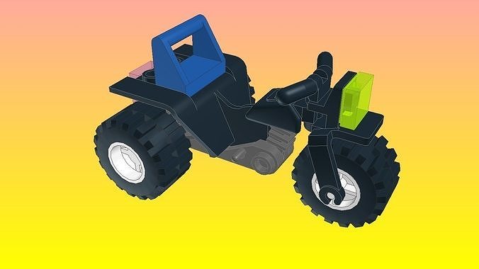 Lego Racing motorcycle Model 6327 free 3D model | CGTrader