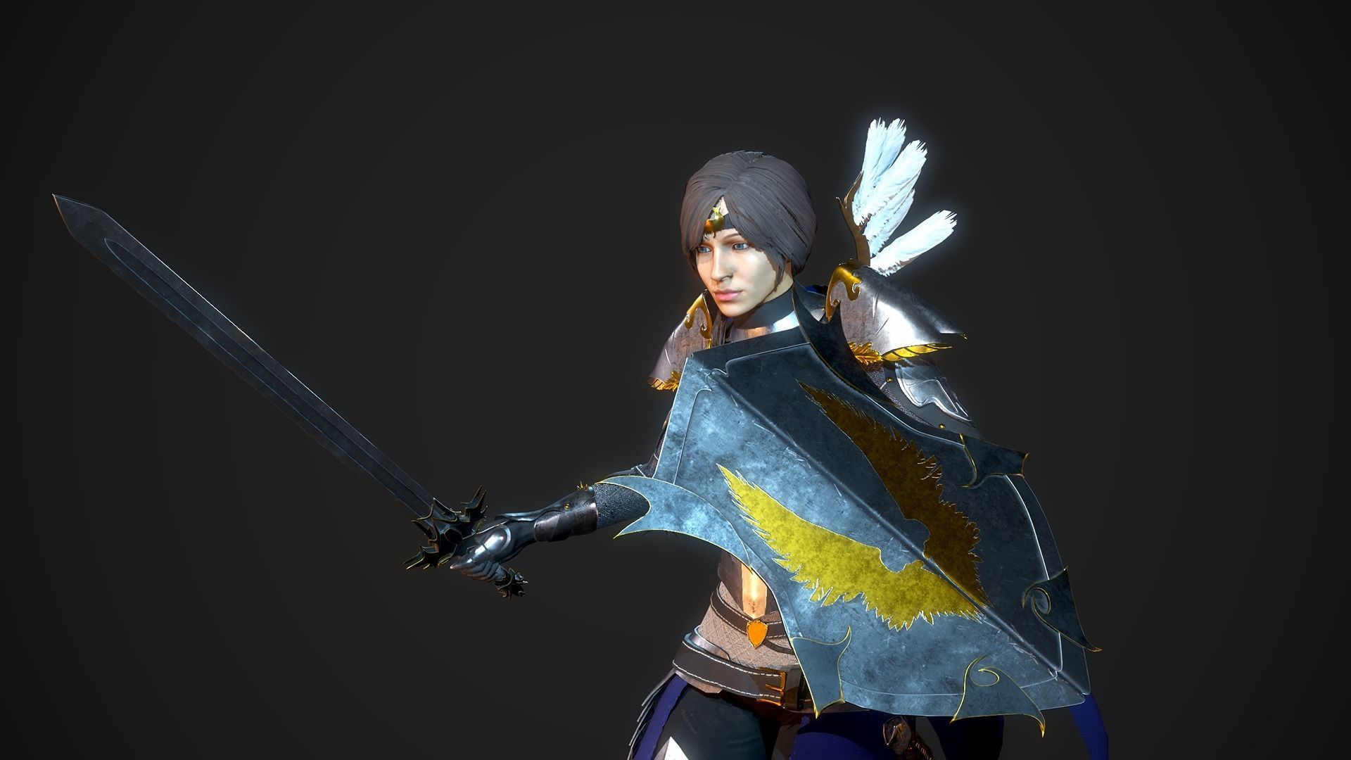 3D model Valkyrie Girl VR / AR / low-poly | CGTrader