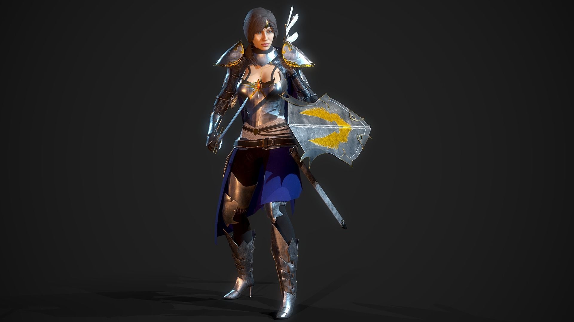 3D model Valkyrie Girl VR / AR / low-poly | CGTrader