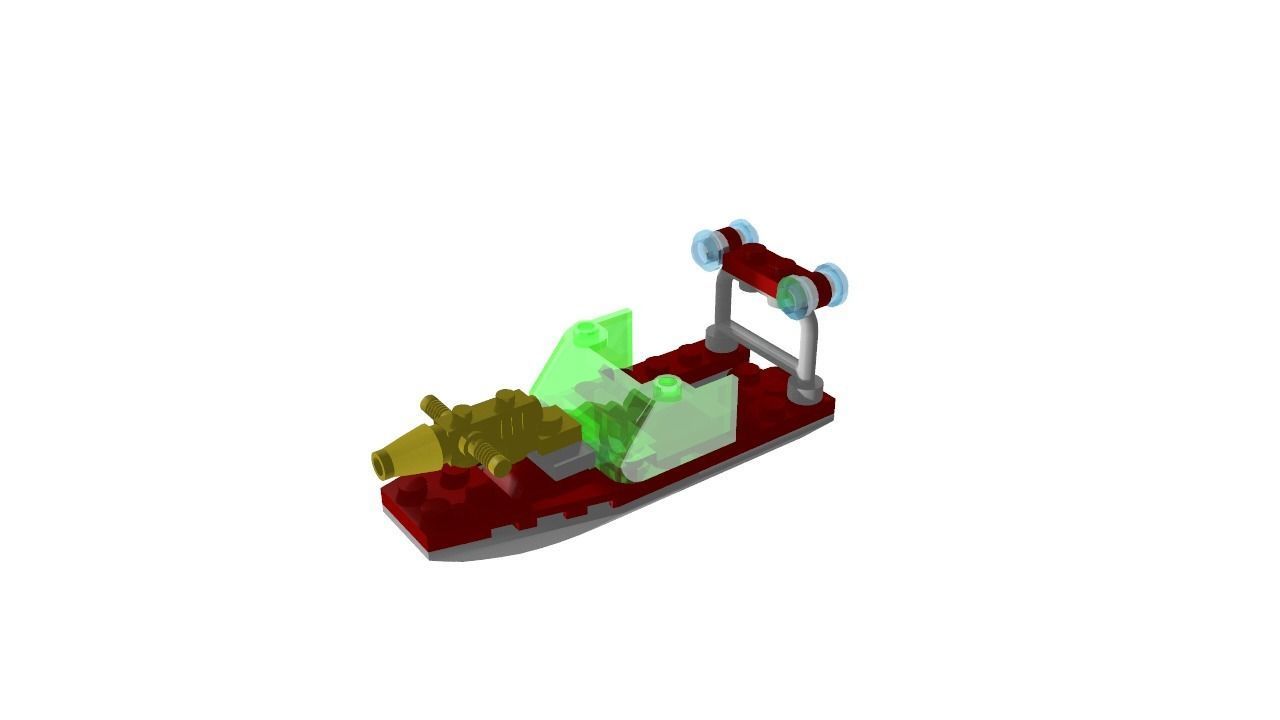 Lego Firefighters boat Model 4992 3D model | CGTrader