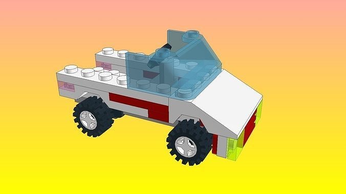 Lego Car Model 2880 3D model | CGTrader