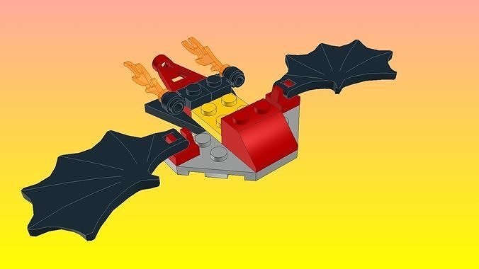 Lego Aircraft Model 2539 3D model | CGTrader