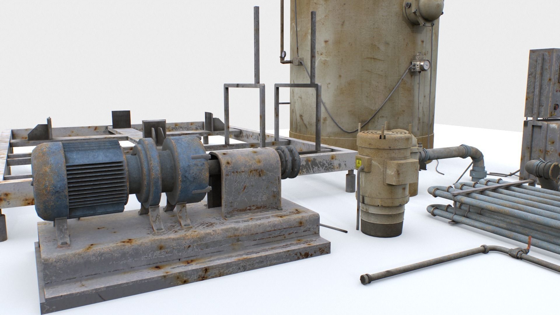 3D model Old industrial props 2 VR / AR / low-poly | CGTrader