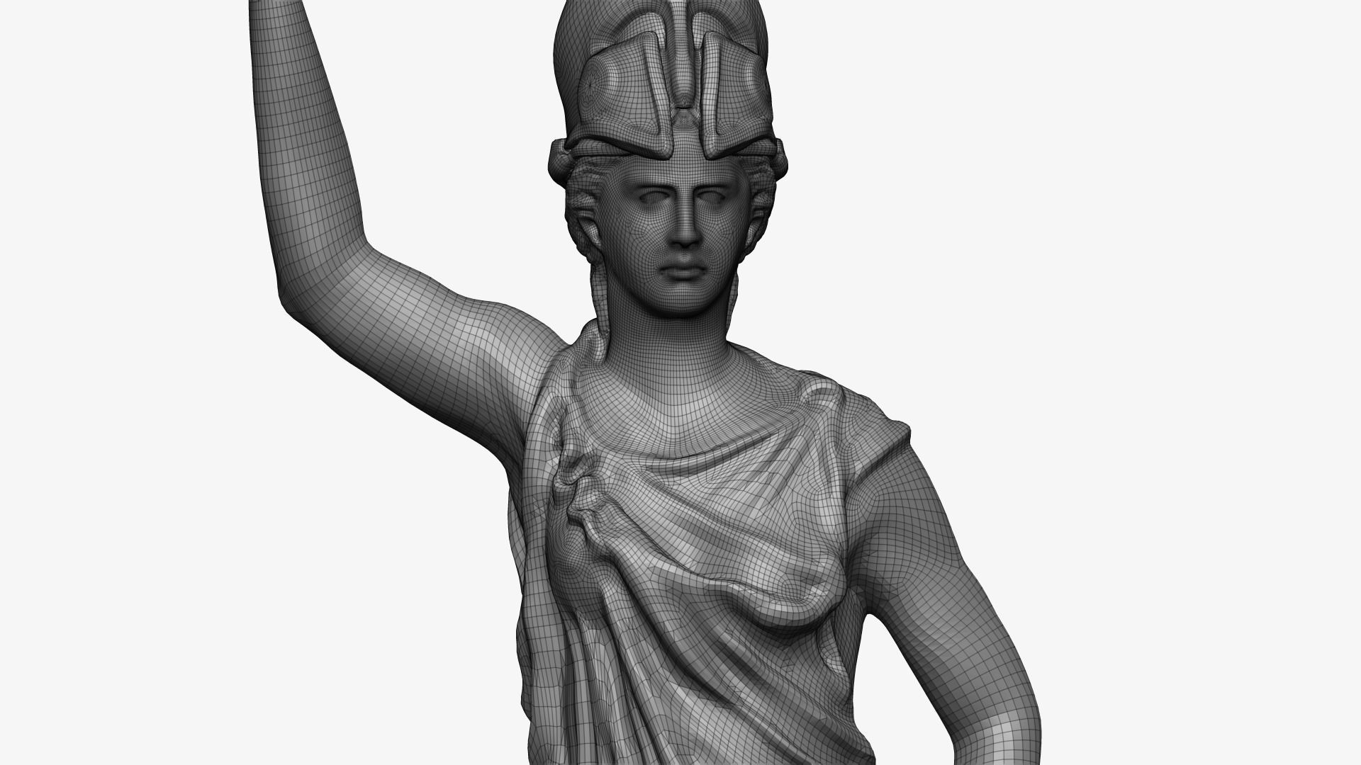 Athena statue 3D model 3D printable | CGTrader
