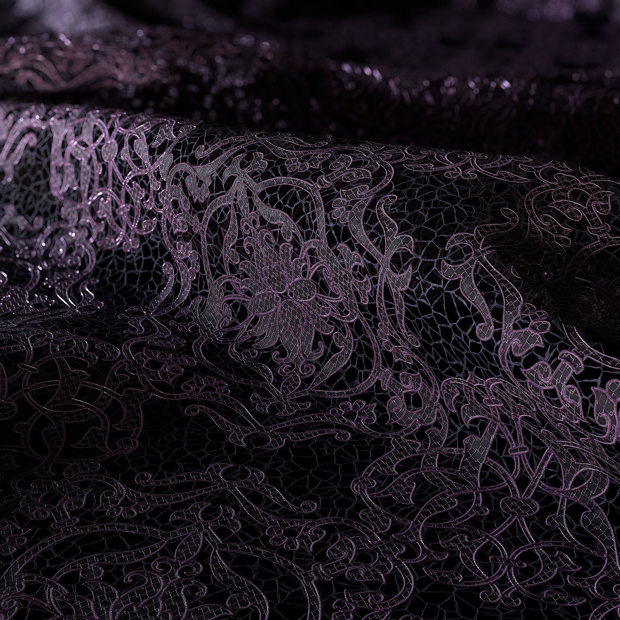 Lace Embroidery 09 - 4K - PBR - PNG - SBSAR Texture | CGTrader