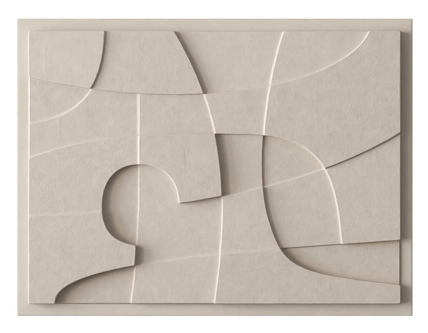 Beige relief artwork 3D model | CGTrader