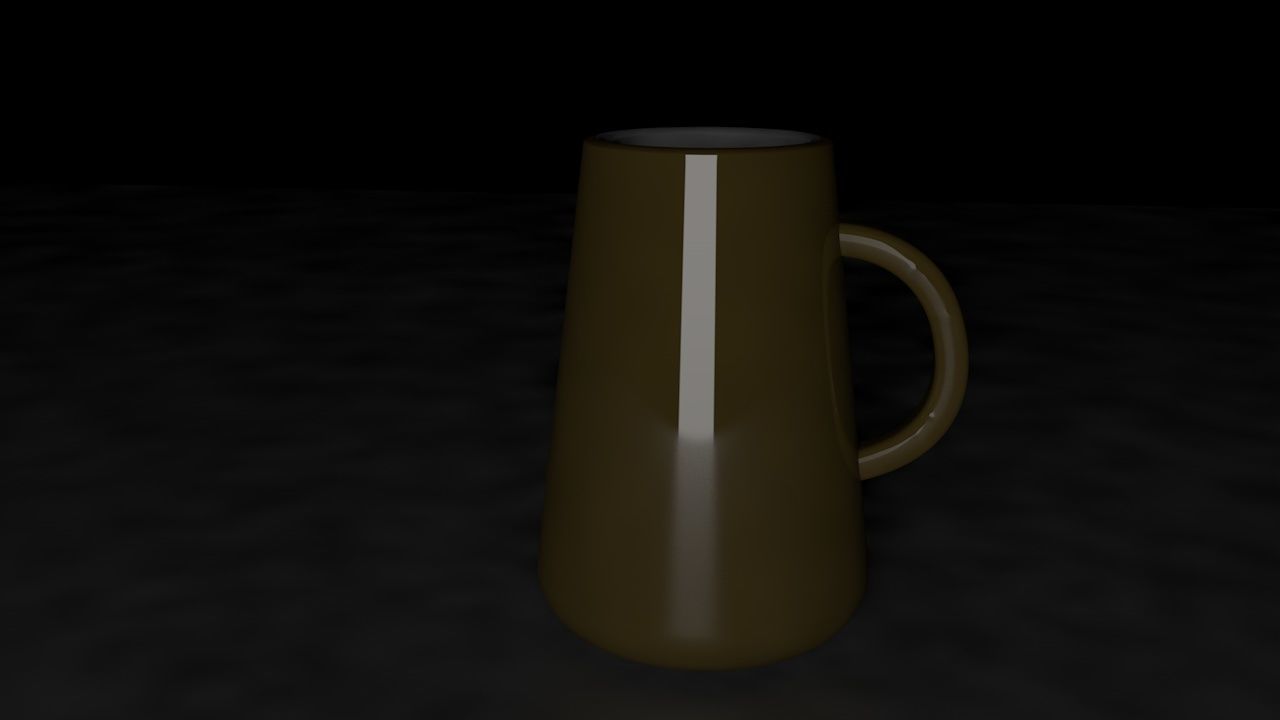 Yellow Mug free 3D model | CGTrader