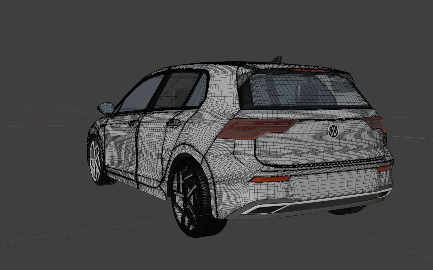 3D model Volkswagen golf mk8 VR / AR / low-poly | CGTrader