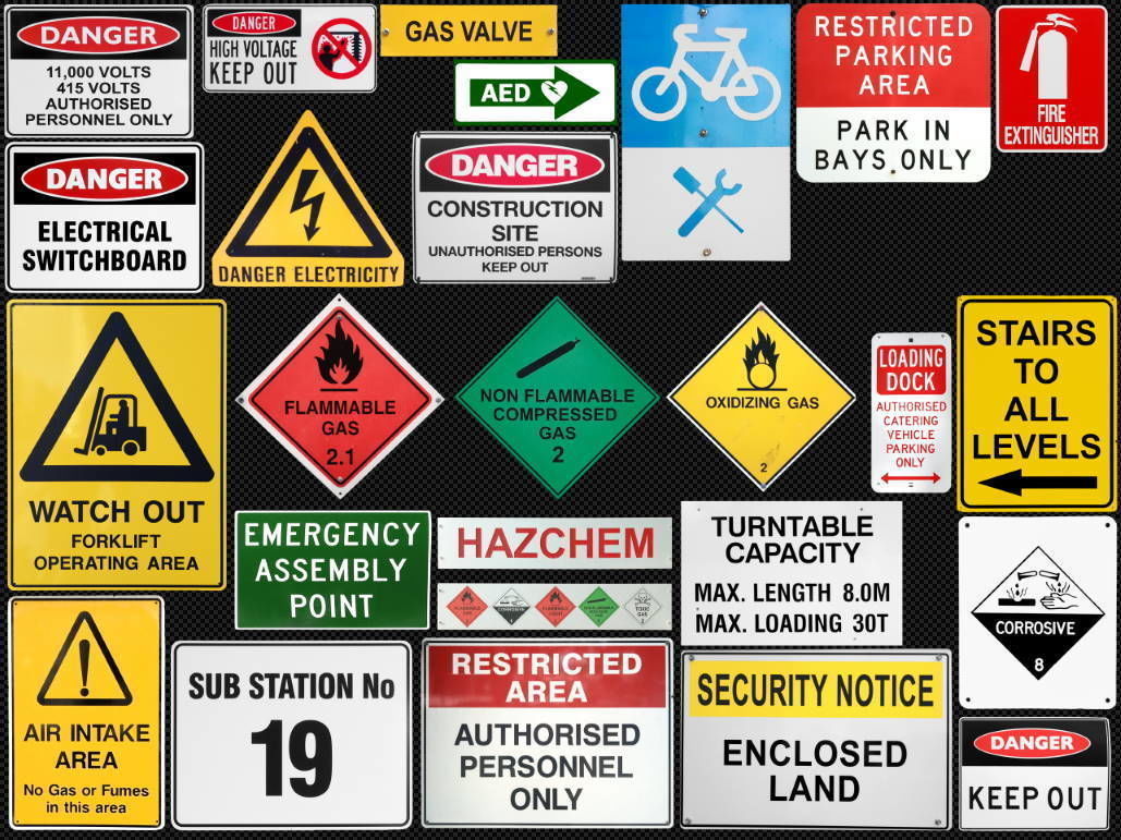 Texture Various Signage Decals VR / AR / low-poly | CGTrader