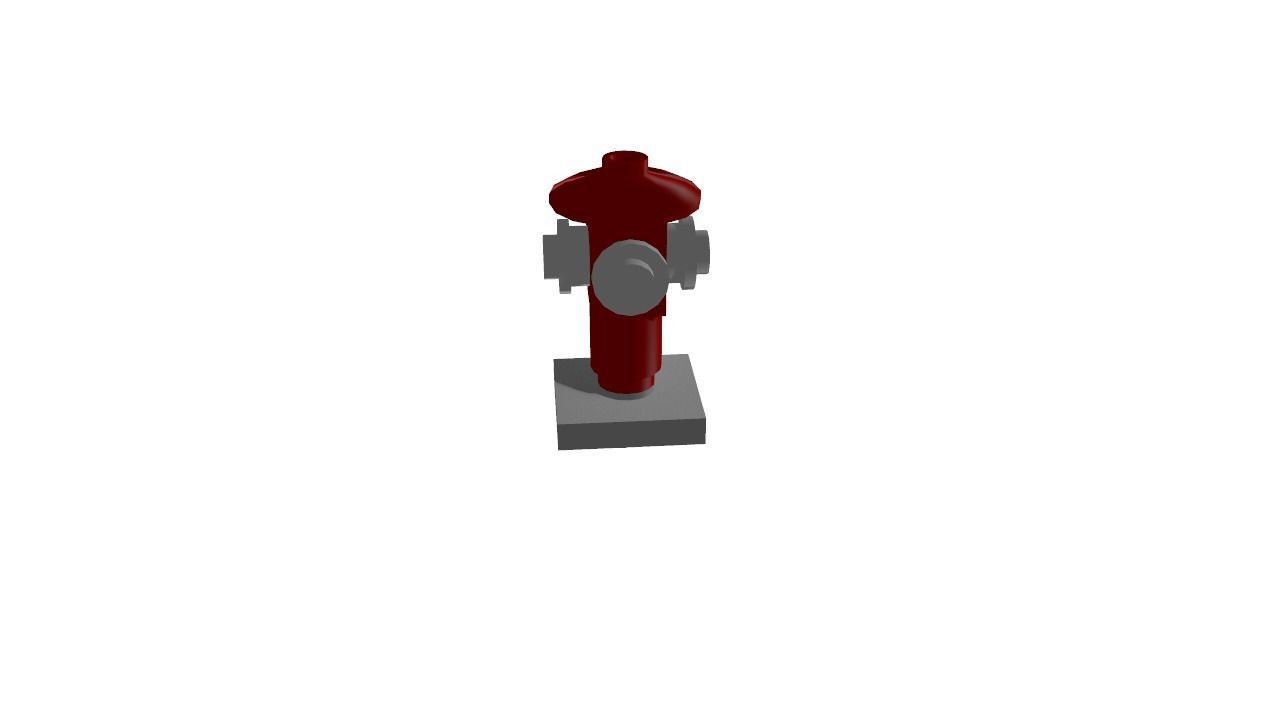 Lego Hydrant Model 901 free 3D model | CGTrader