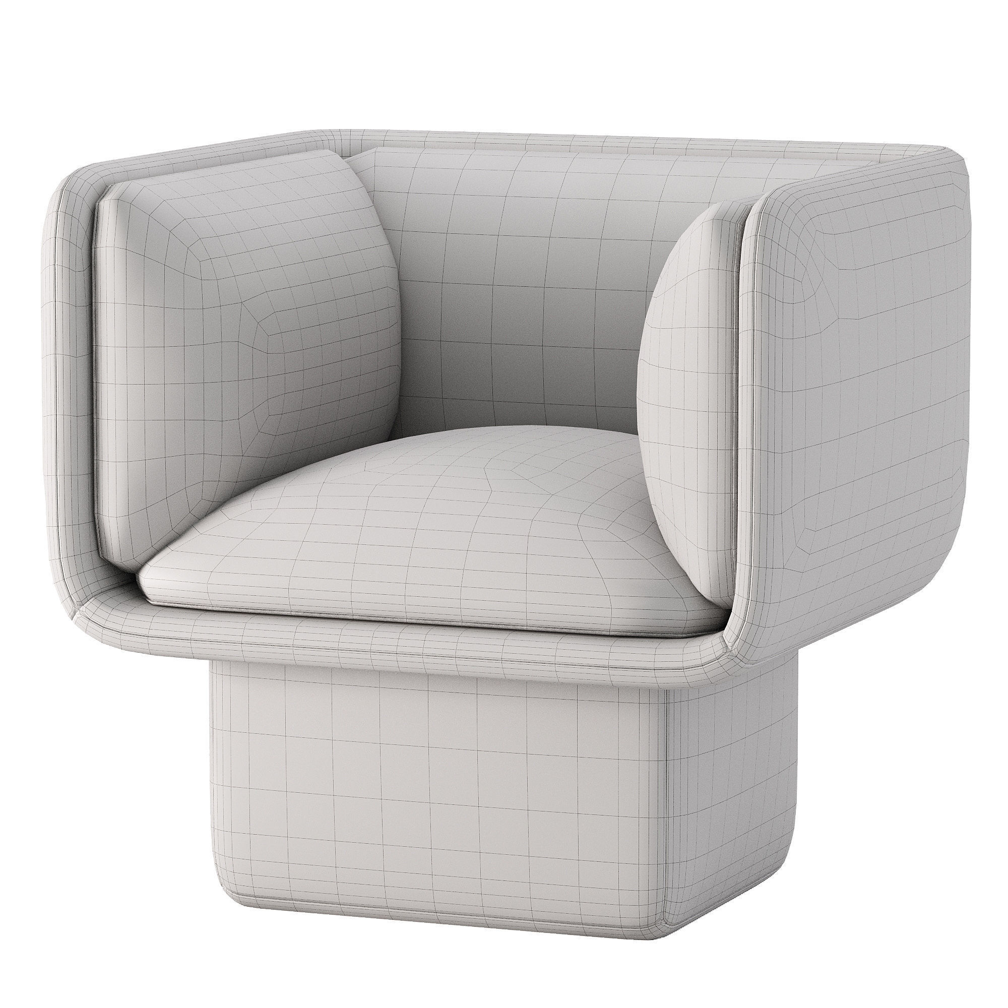 3D model Block Armchair VR / AR / low-poly | CGTrader