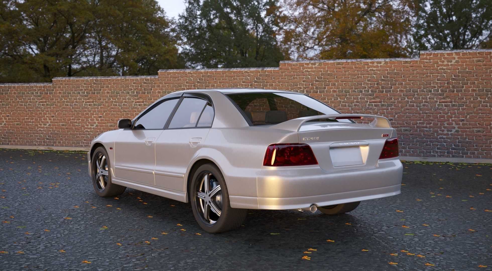 Mitsubishi Galant 1996 - 1999 -- 8th generation -- Sedan 3D model ...