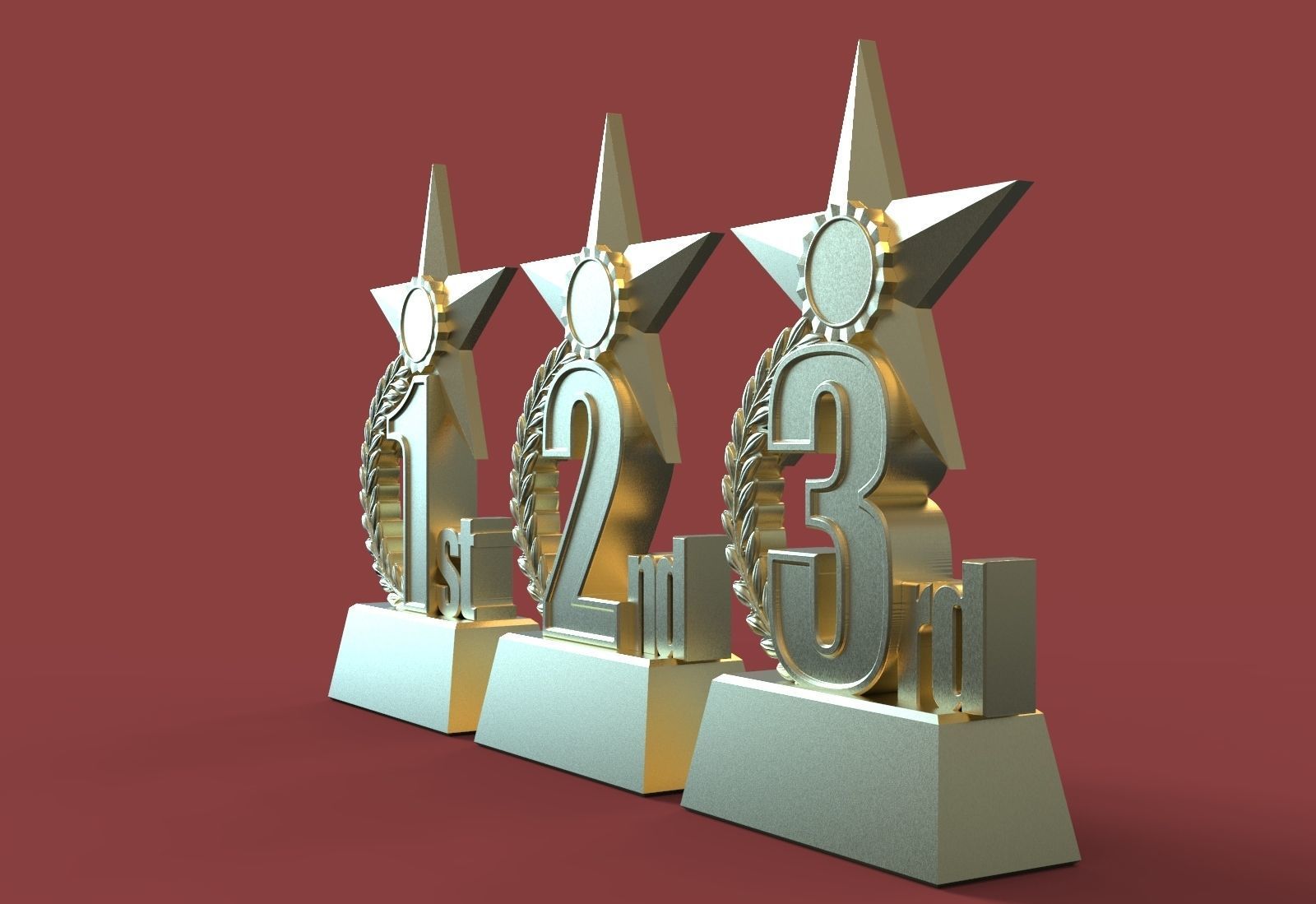 Award Trophy 3D model 3D printable | CGTrader