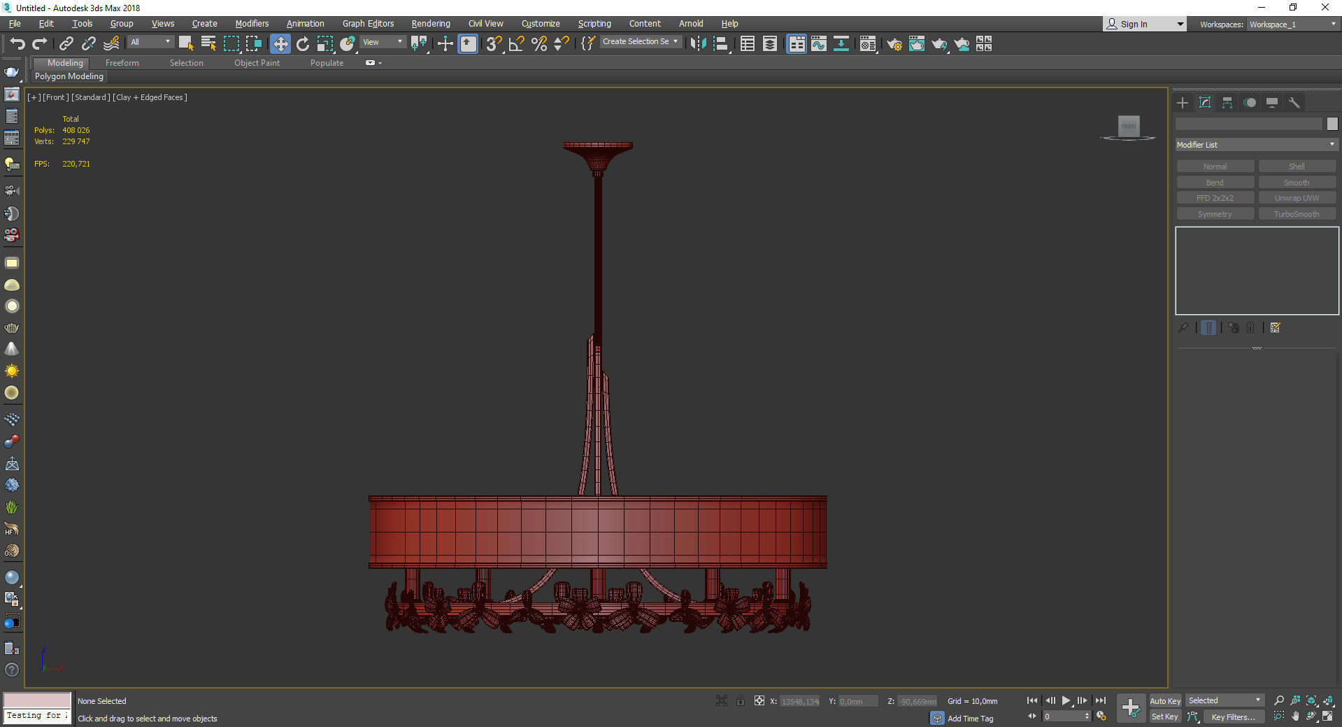 3D model AZU CHANDELIER VR / AR / low-poly | CGTrader