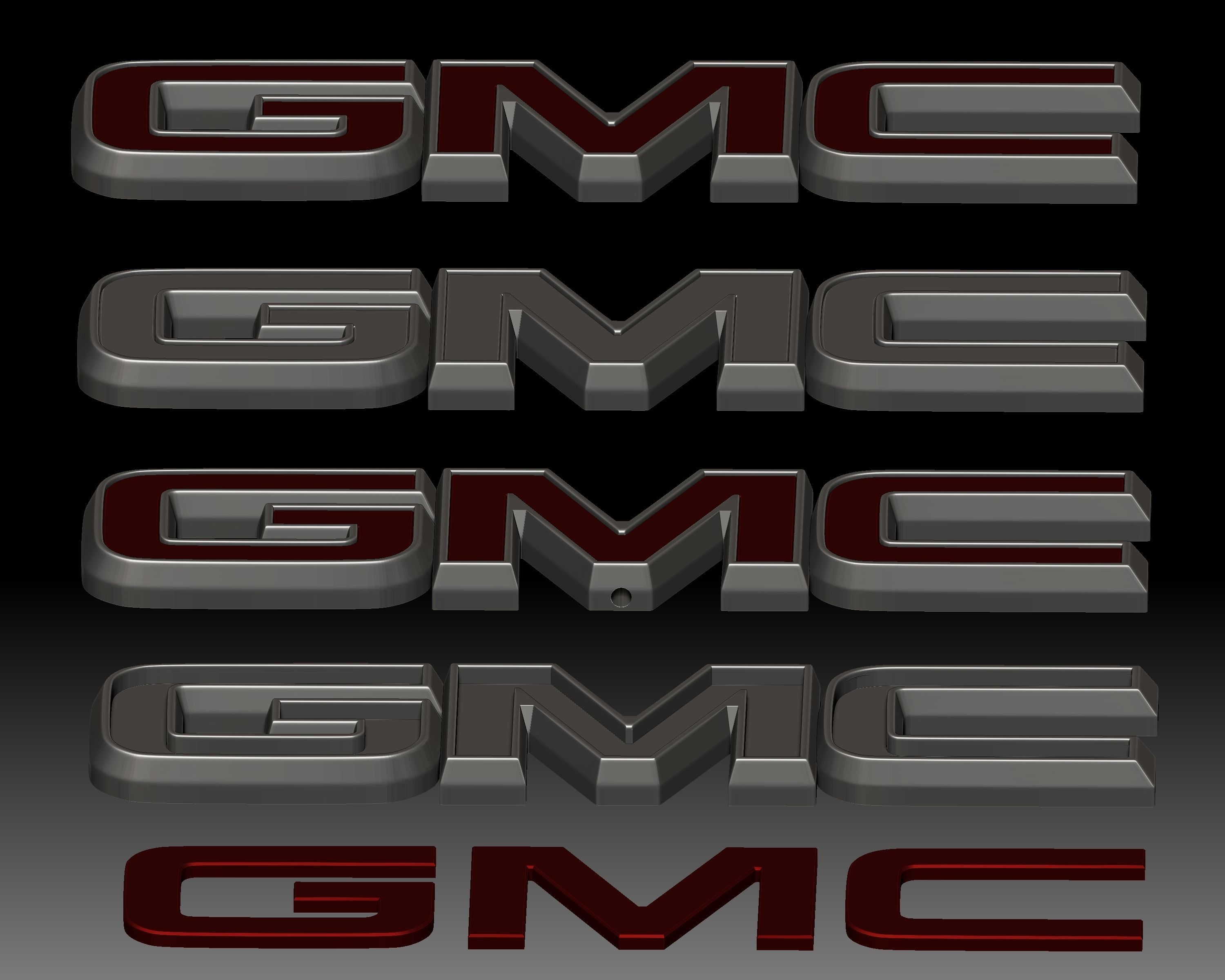 GMC logo General Motors car brand for 3D printer or CNC router 3D model ...