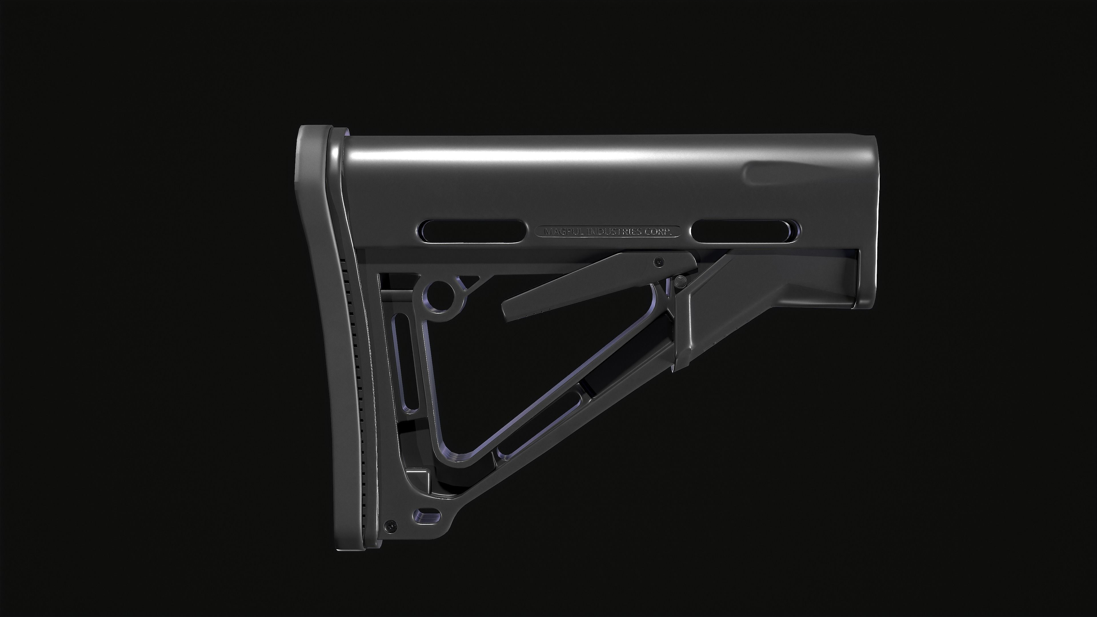 3D model Magpul Buttstock PBR Game Ready VR / AR / low-poly | CGTrader