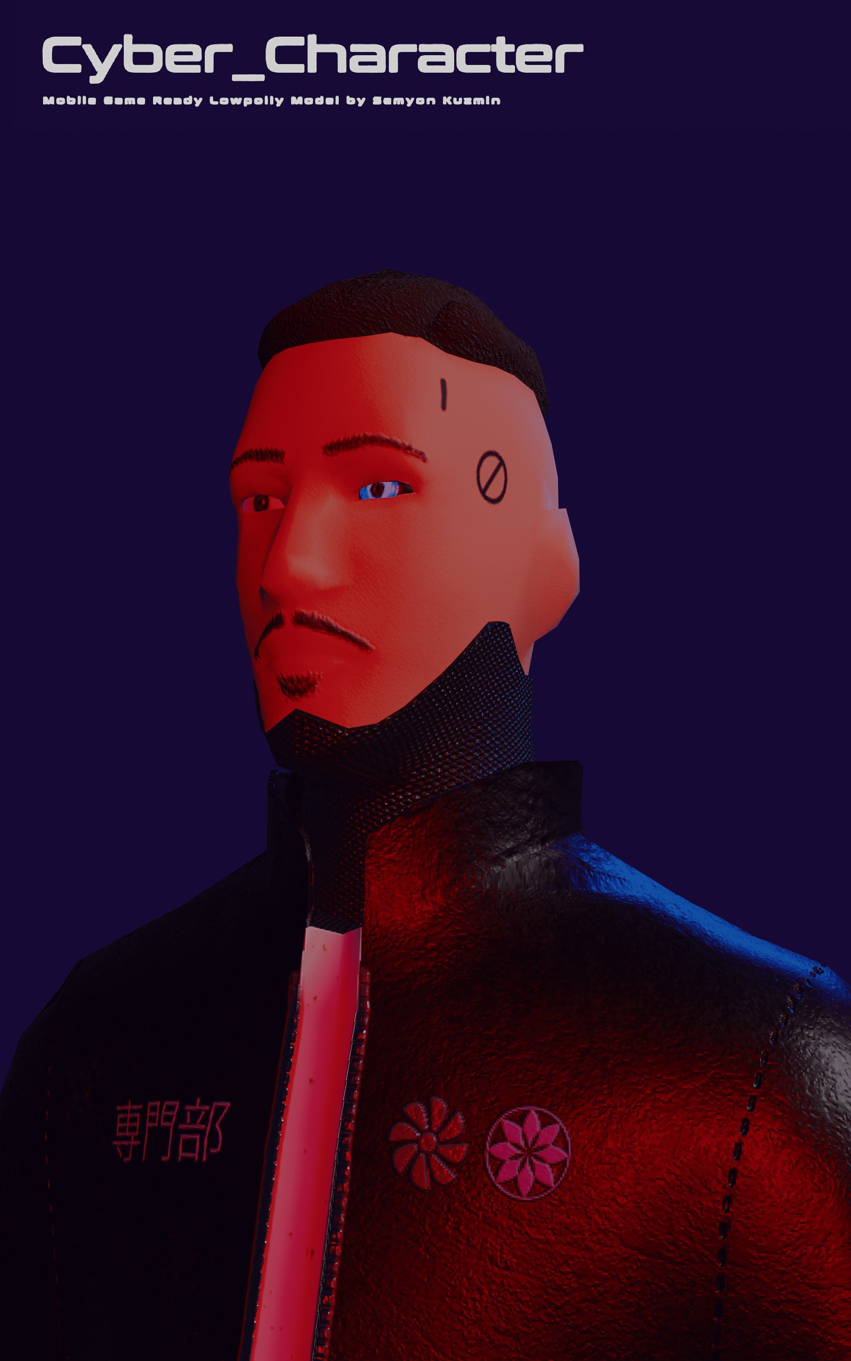 3D model Cyber-Character Mobile Game Ready model VR / AR / low-poly ...