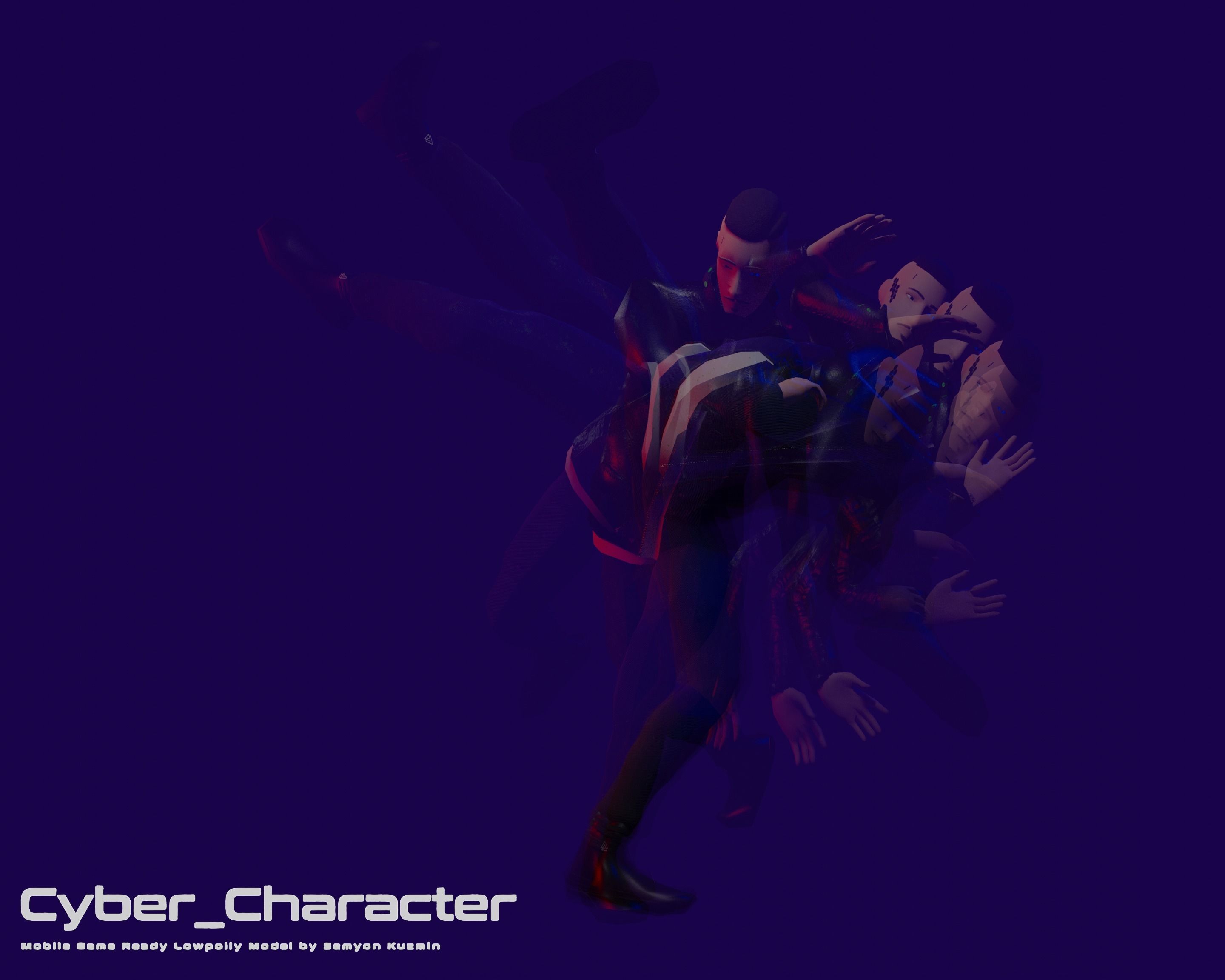 3D model Cyber-Character Mobile Game Ready model VR / AR / low-poly ...