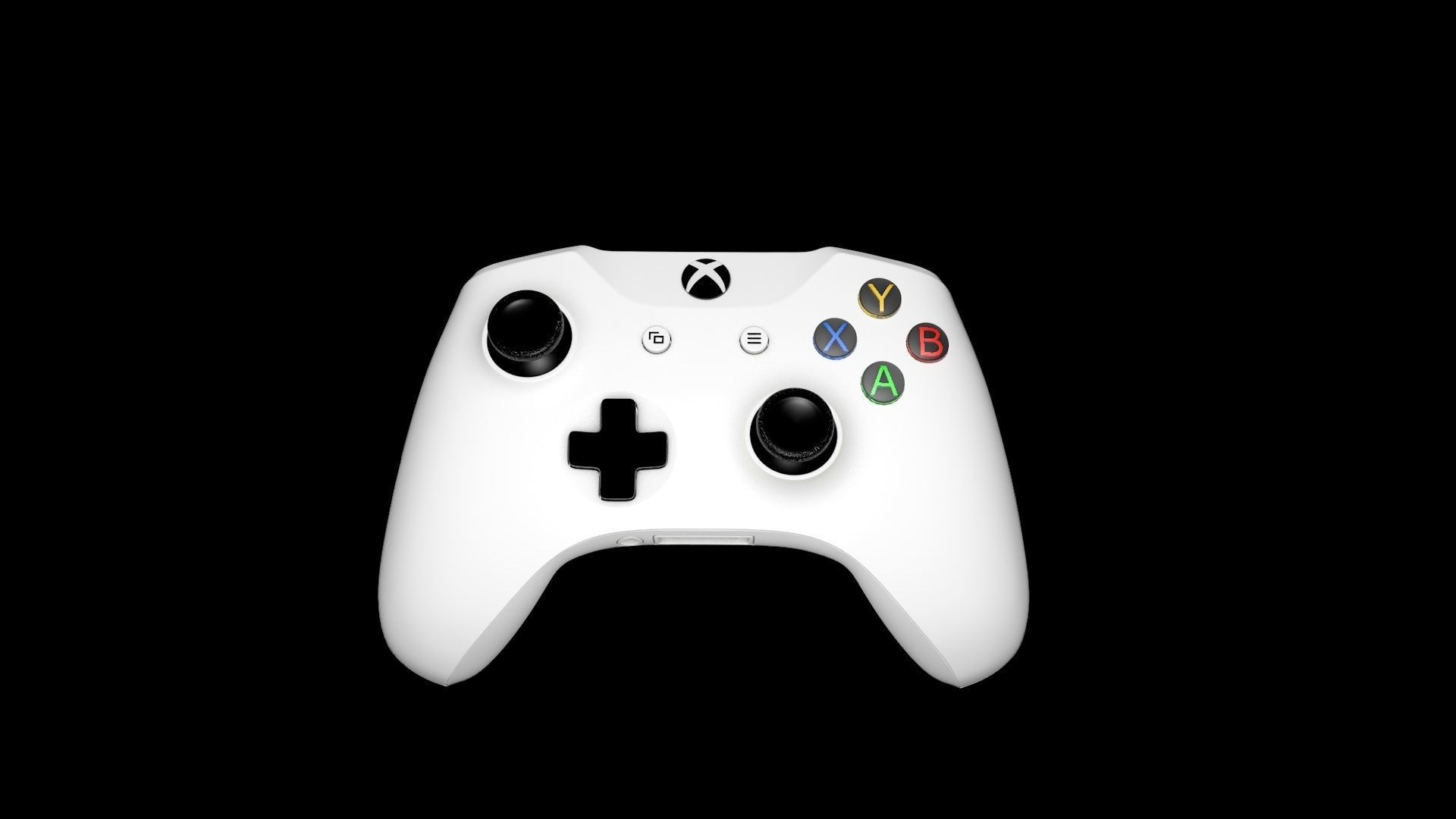 Gamepad XBOX ONE white 3D model rigged | CGTrader