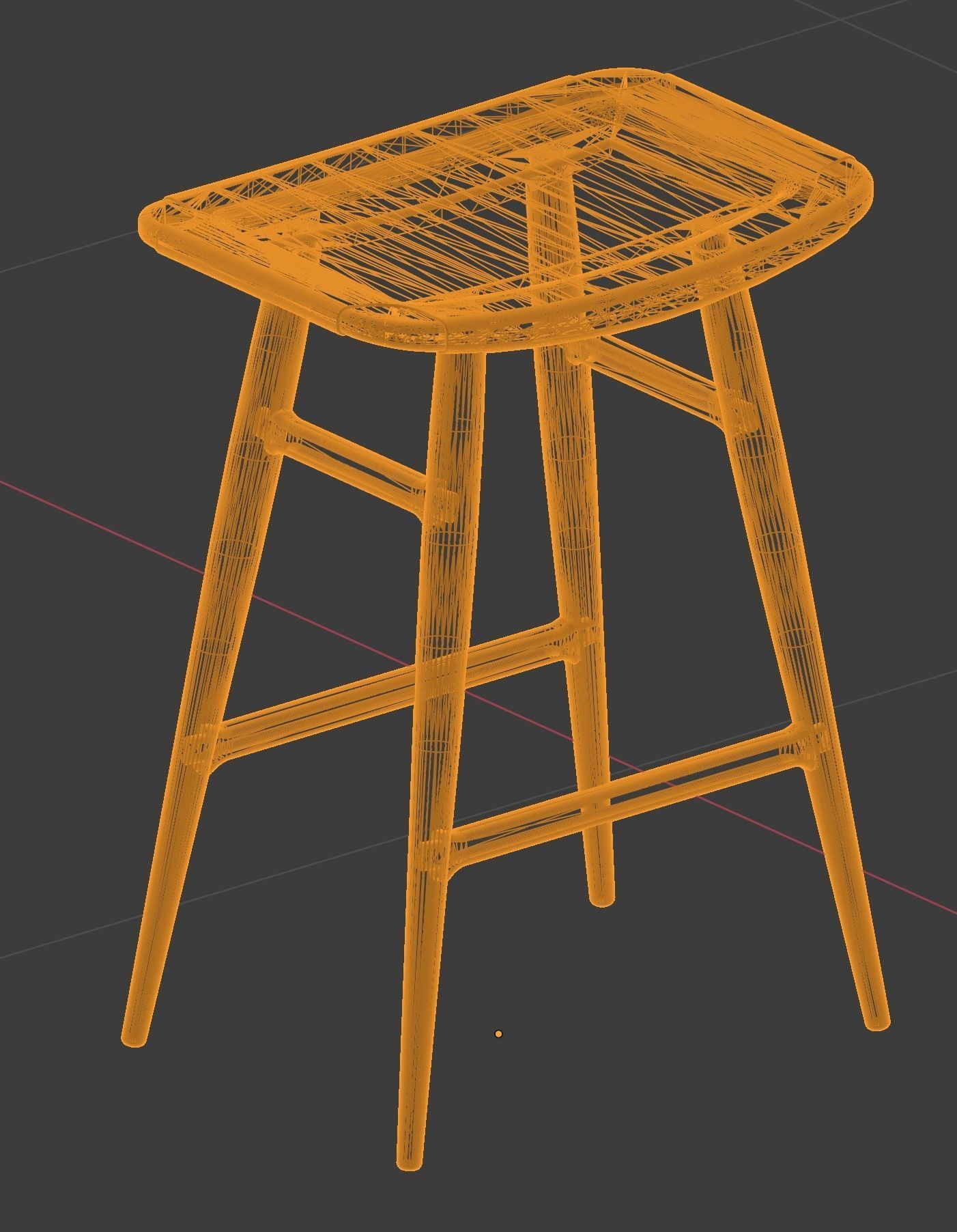 Freja Bar Stool SH750 Leather Seat free 3D model | CGTrader
