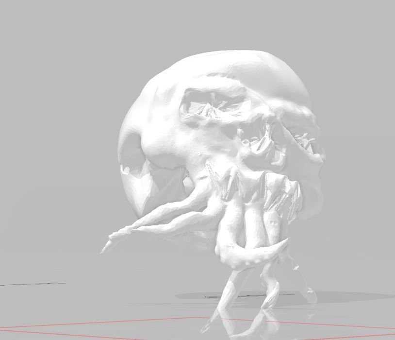 SQUID SKULL 3D model 3D printable | CGTrader