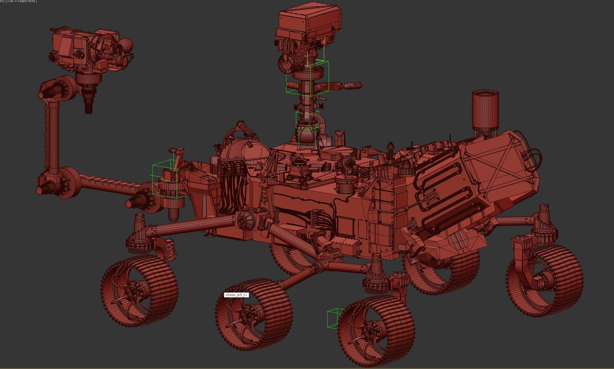 Perseverance Mars Rover 3D model rigged | CGTrader