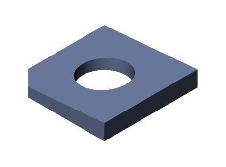 5° square taper washer free 3D model | CGTrader