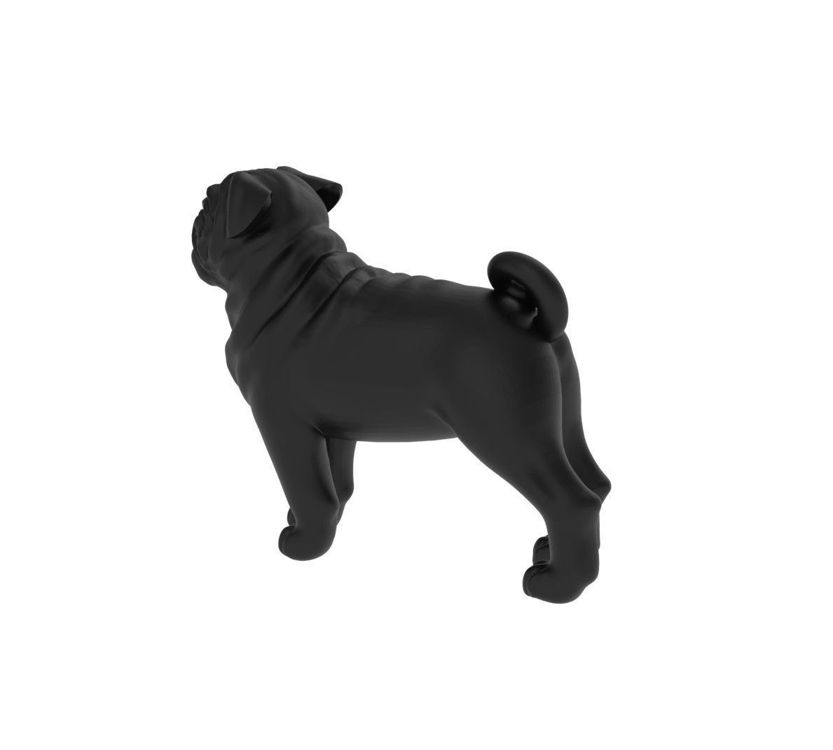 Pug 3D print model 3D model 3D printable | CGTrader