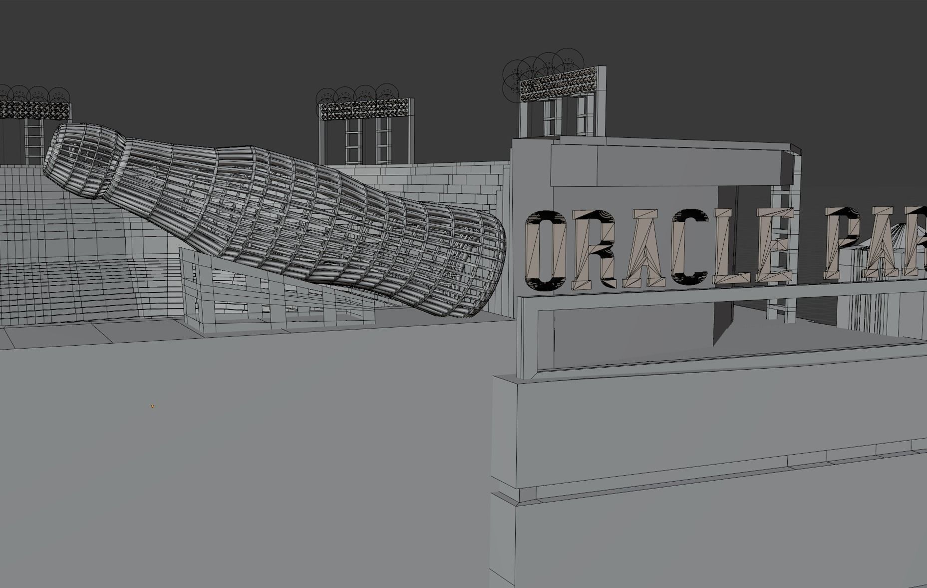 3D model Oracle Park Stadium VR / AR / low-poly | CGTrader